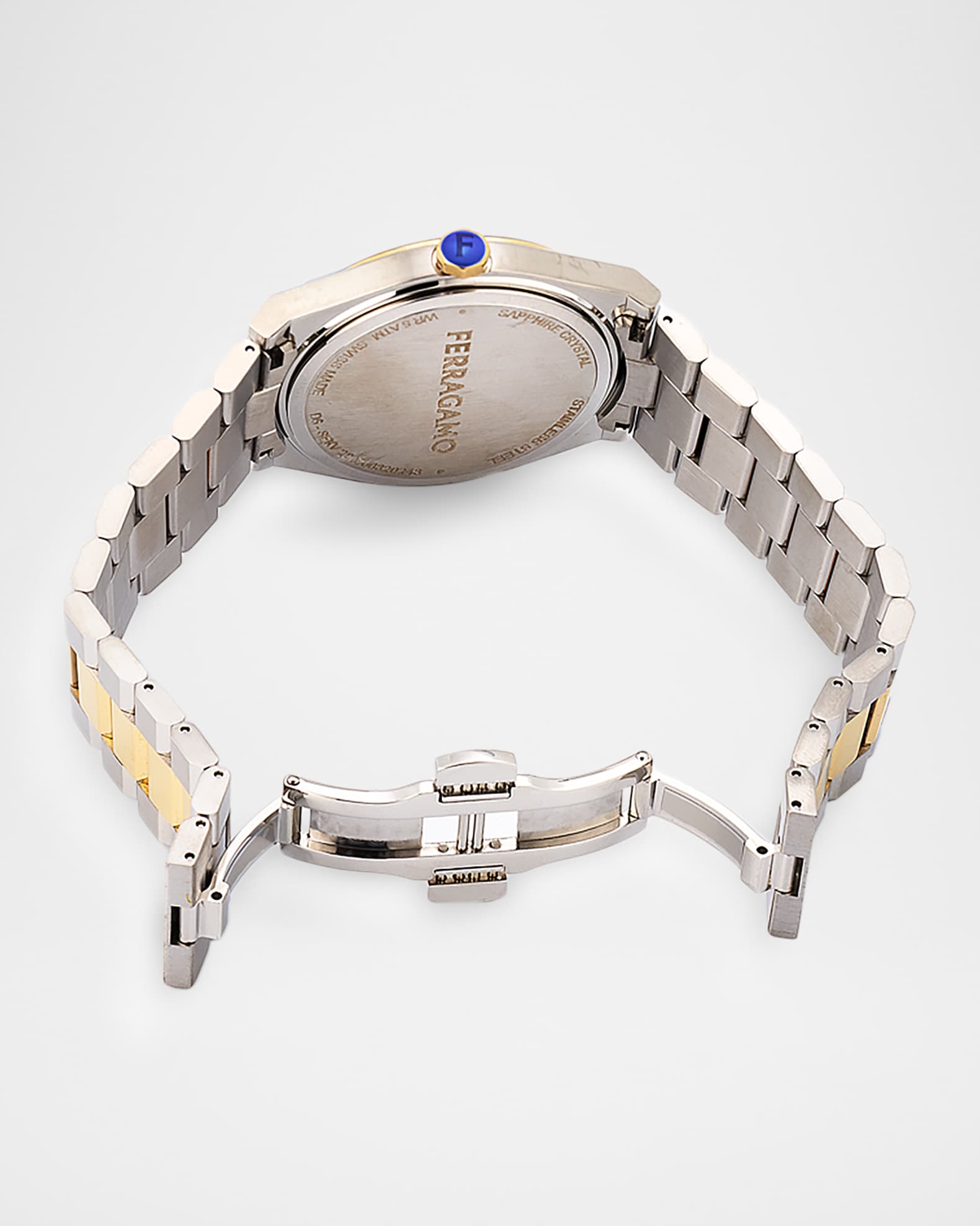 Ferragamo Vega Upper East 40mm Two Tone Bracelet Watch | Neiman Marcus