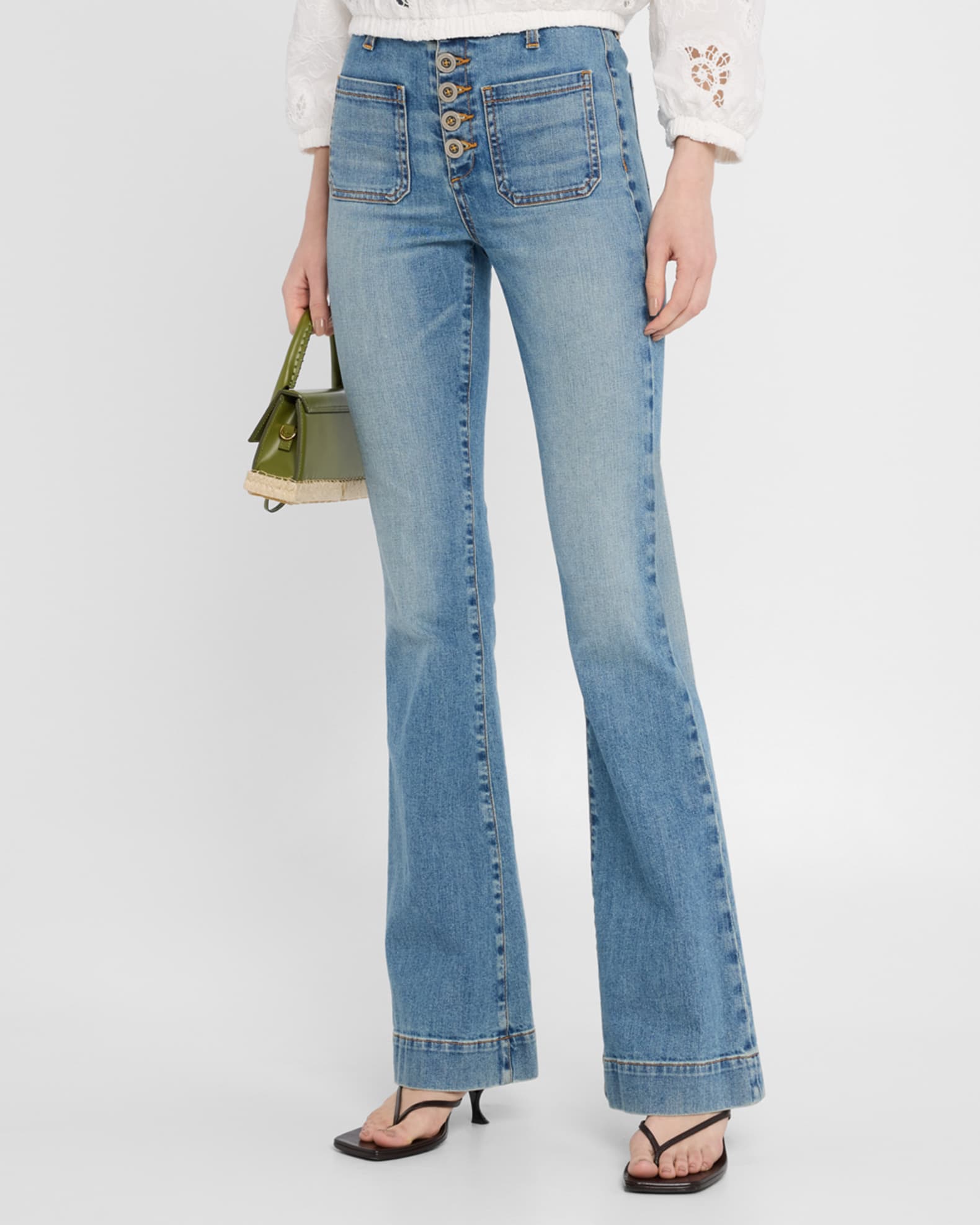 Ramy Brook Cindy High-Rise Flare Jeans | Neiman Marcus