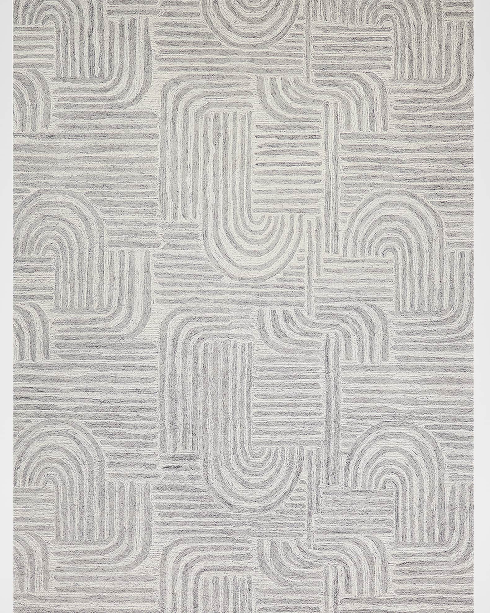 Exquisite Rugs Juno Hand-Tufted Gray/Ivory Rug, 9' x 12' | Neiman Marcus