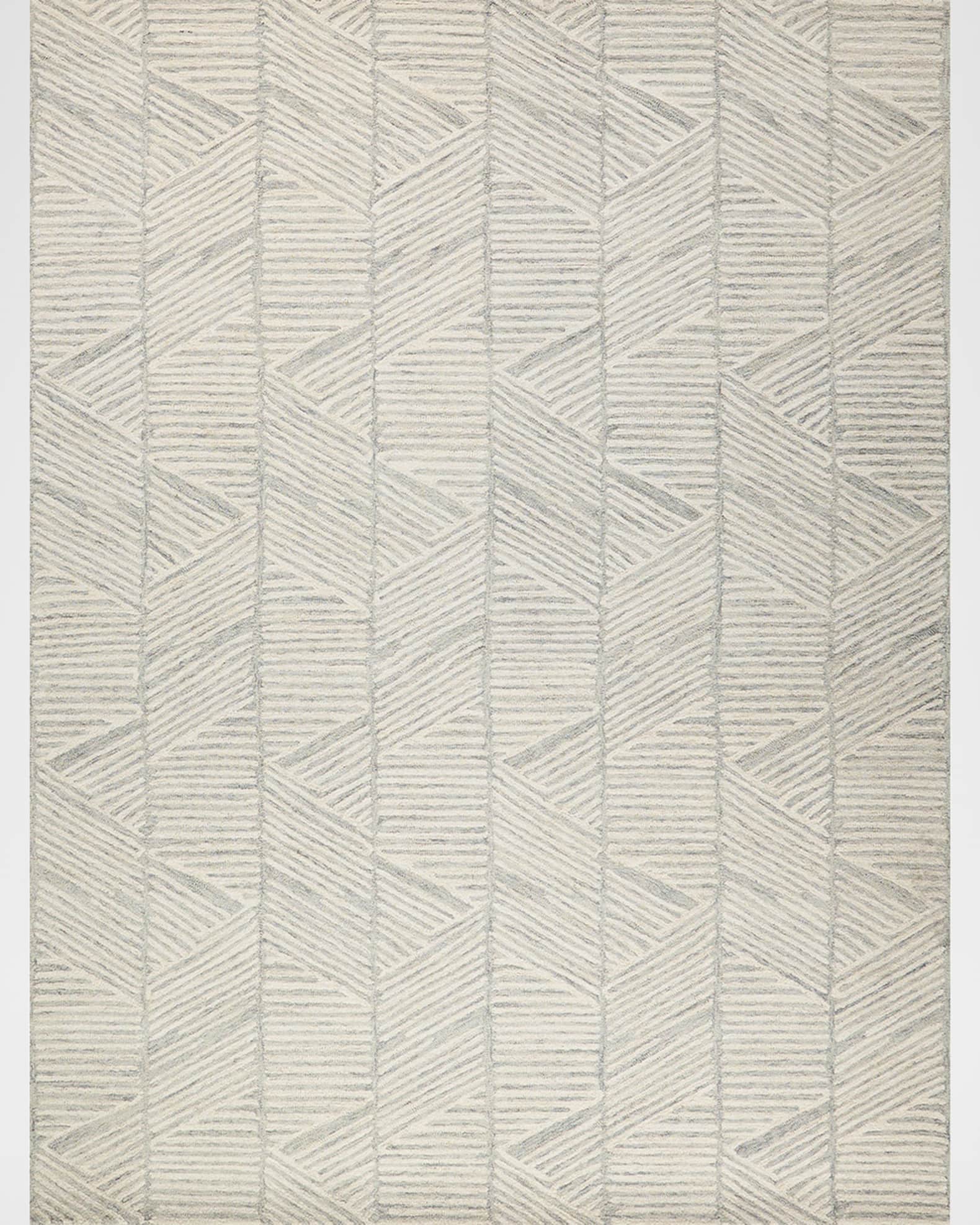 Exquisite Rugs Kascata Hand-Tufted Silver/Ivory Rug, 10' x 14' | Neiman ...