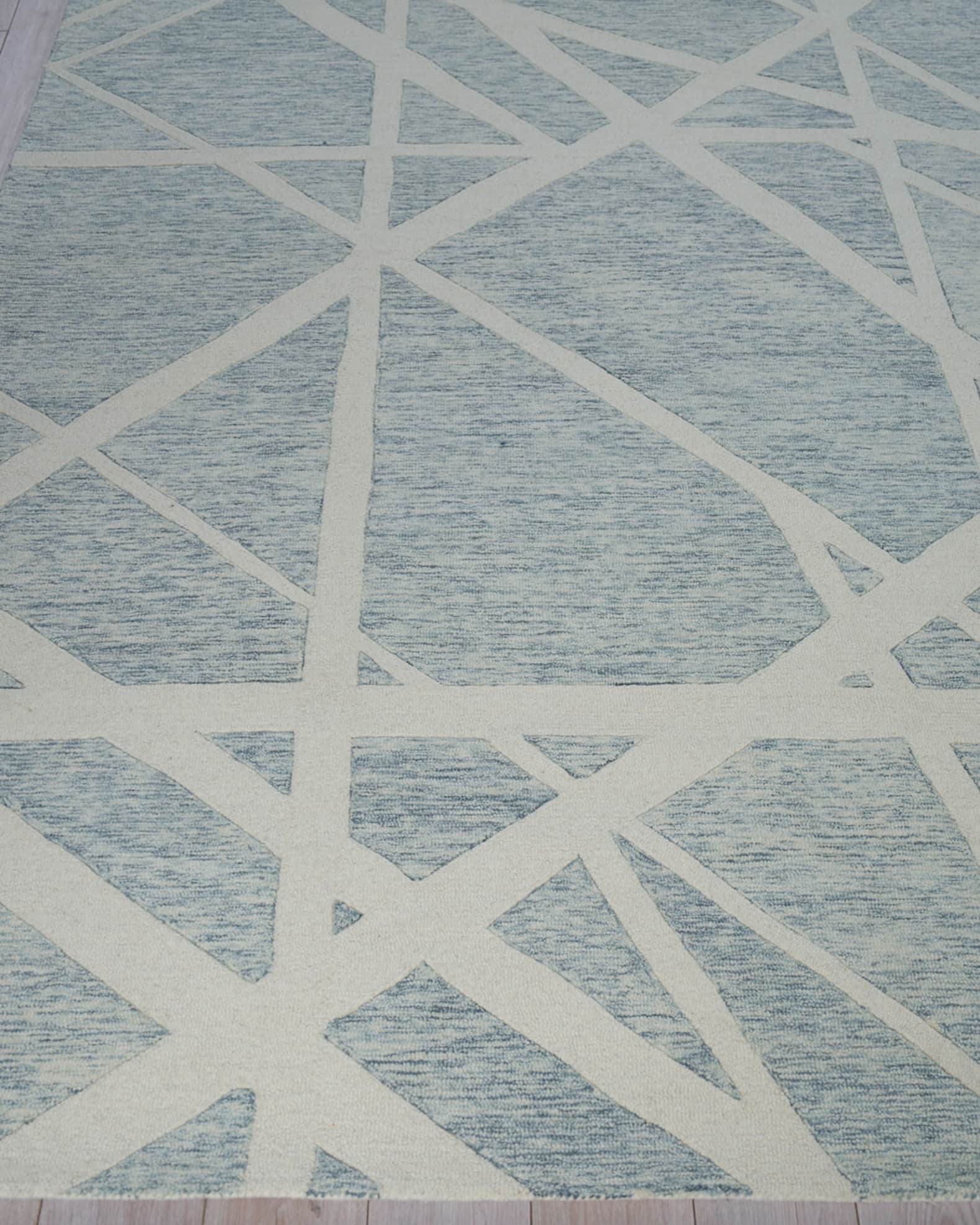 Exquisite Rugs Miami Hand-Tufted Silver/Ivory Rug, 6' x 9' | Neiman Marcus