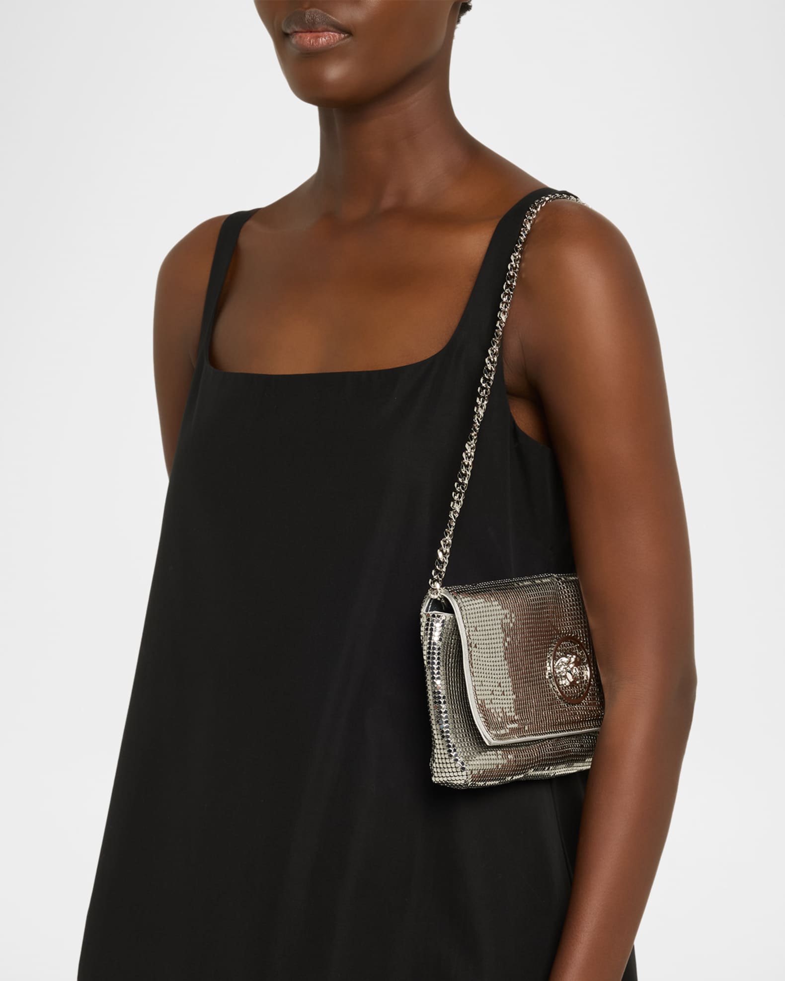 Versace La Medusa Metal Clutch Bag | Neiman Marcus