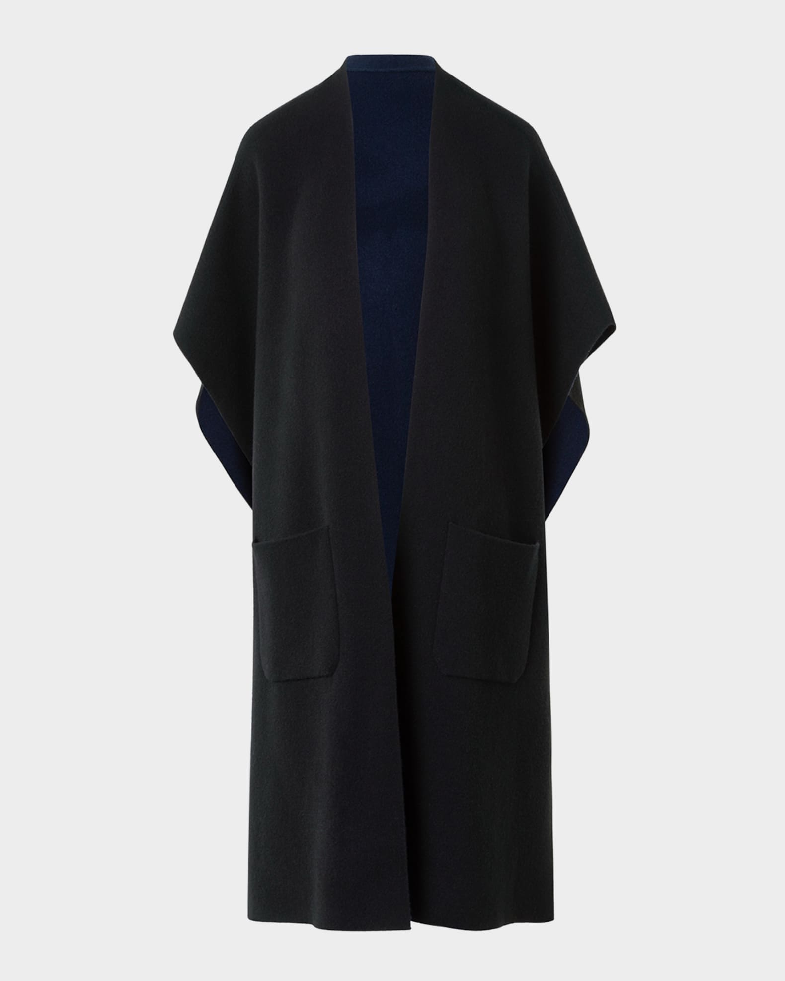 Akris Bicolor Cashmere Double-Face Knit Cape | Neiman Marcus