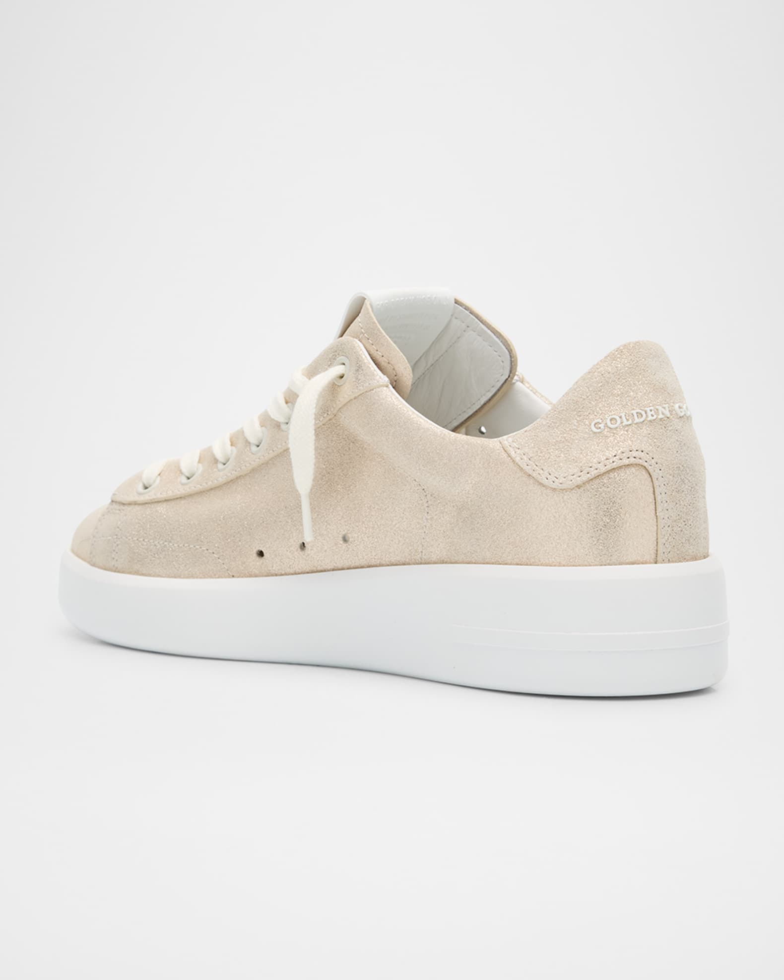 Golden Goose Purestar Shimmer Leather Low-Top Sneakers | Neiman Marcus