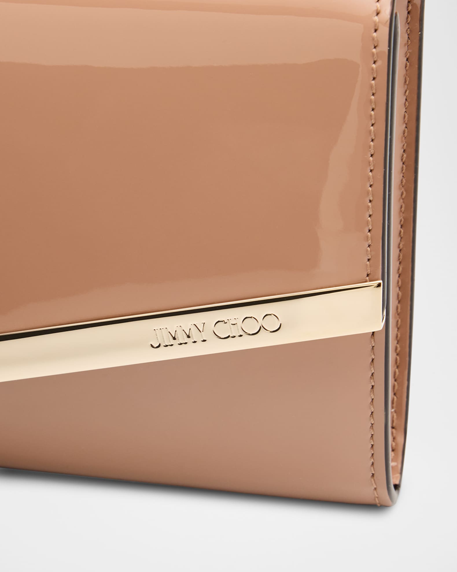Jimmy Choo Emmie Patent Leather Bar Flap Clutch Bag | Neiman Marcus