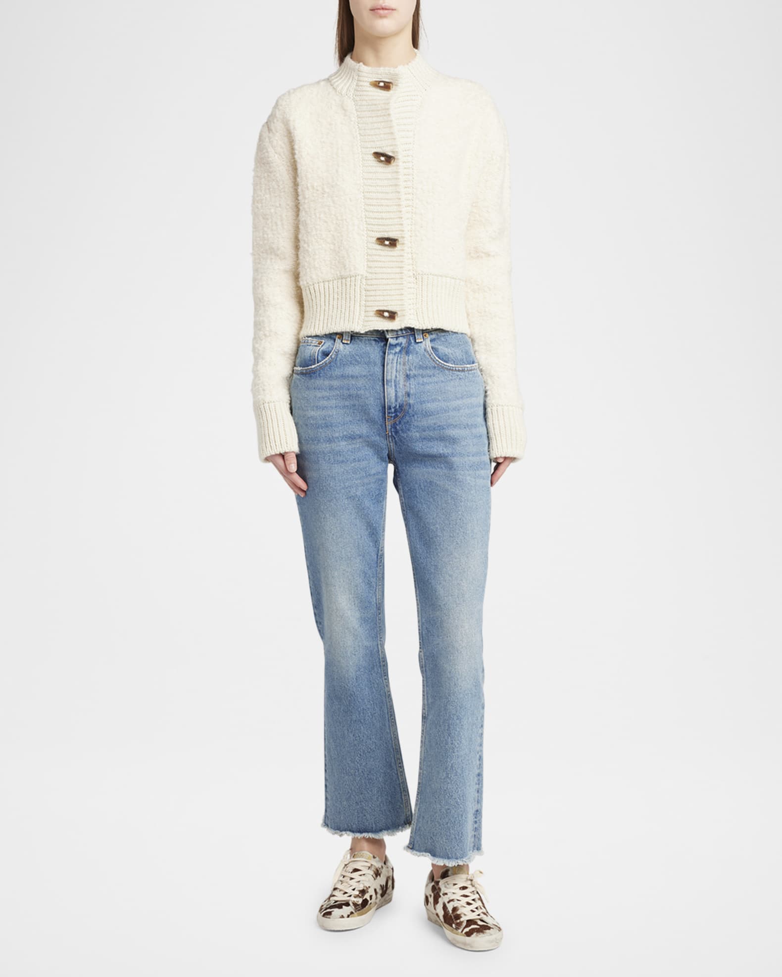 Golden Goose Super-Star Cow Horsy Low-Top Sneakers | Neiman Marcus