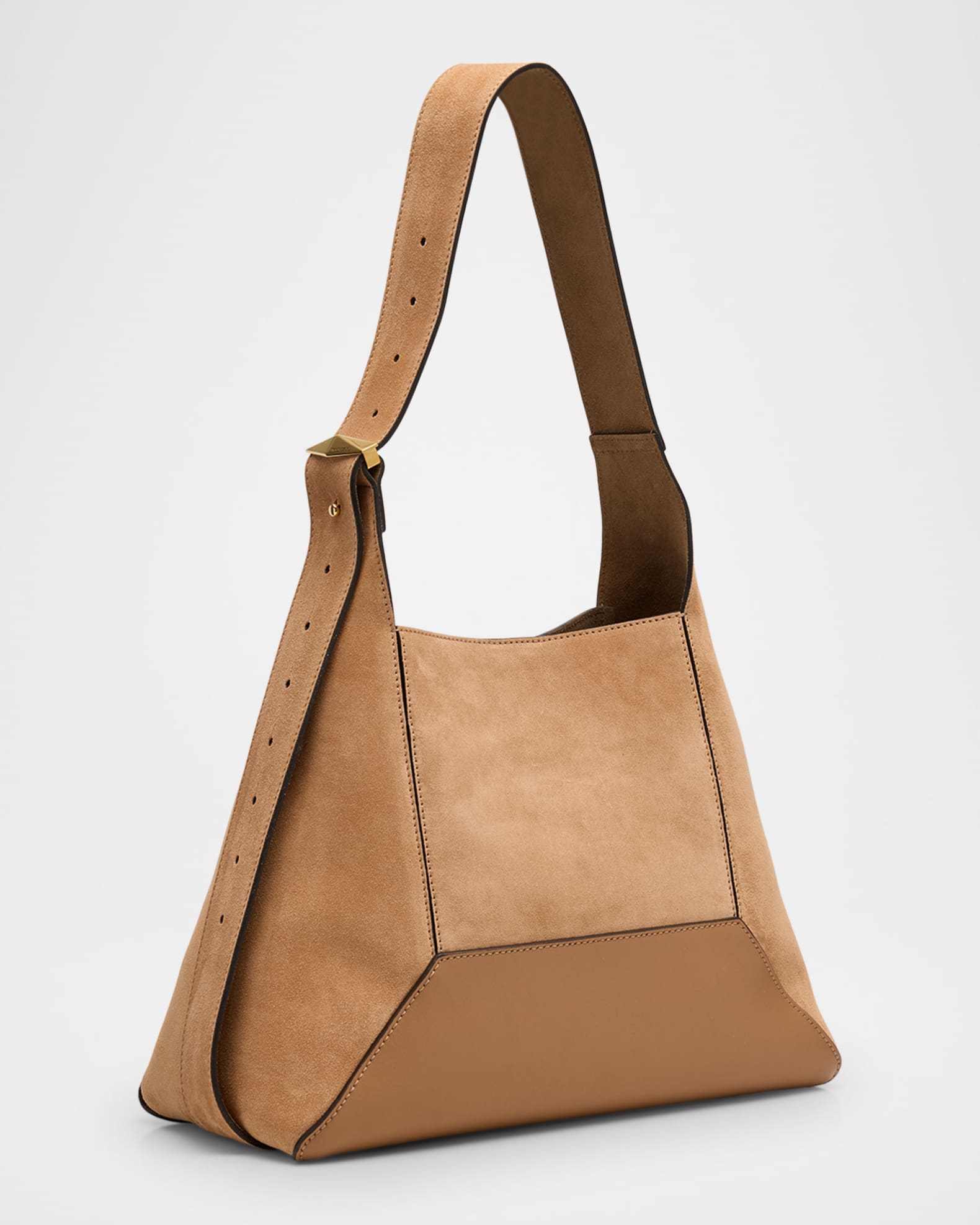 Jimmy Choo Diamond Medium Structured Suede Hobo Bag | Neiman Marcus