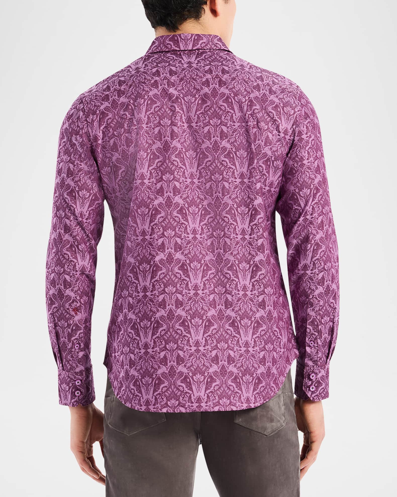 Robert Graham Men's Highland Tonal Damask Sport Shirt | Neiman Marcus