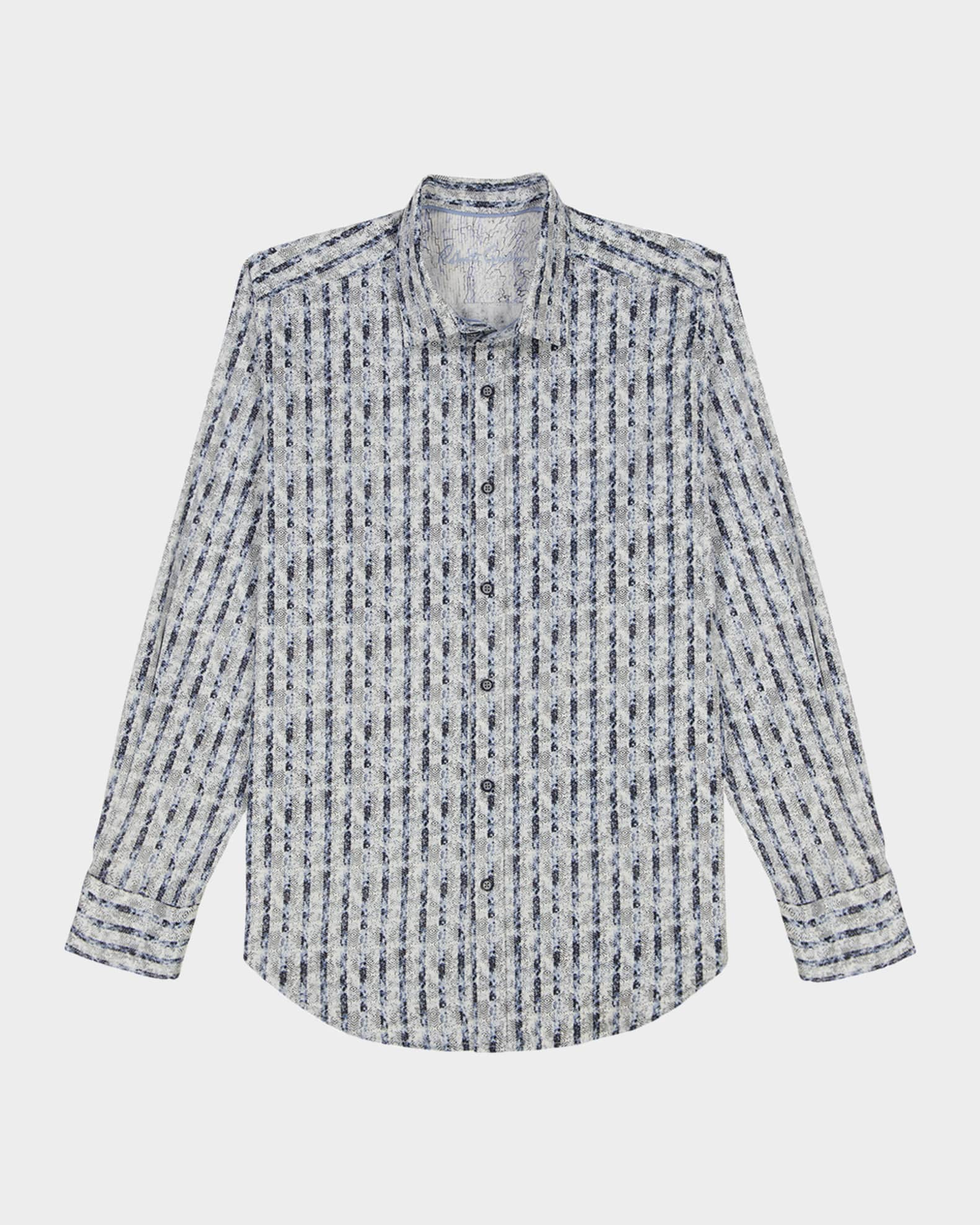 Robert Graham Men's Wooster Pinstripe Overlay Stretch Sport Shirt ...