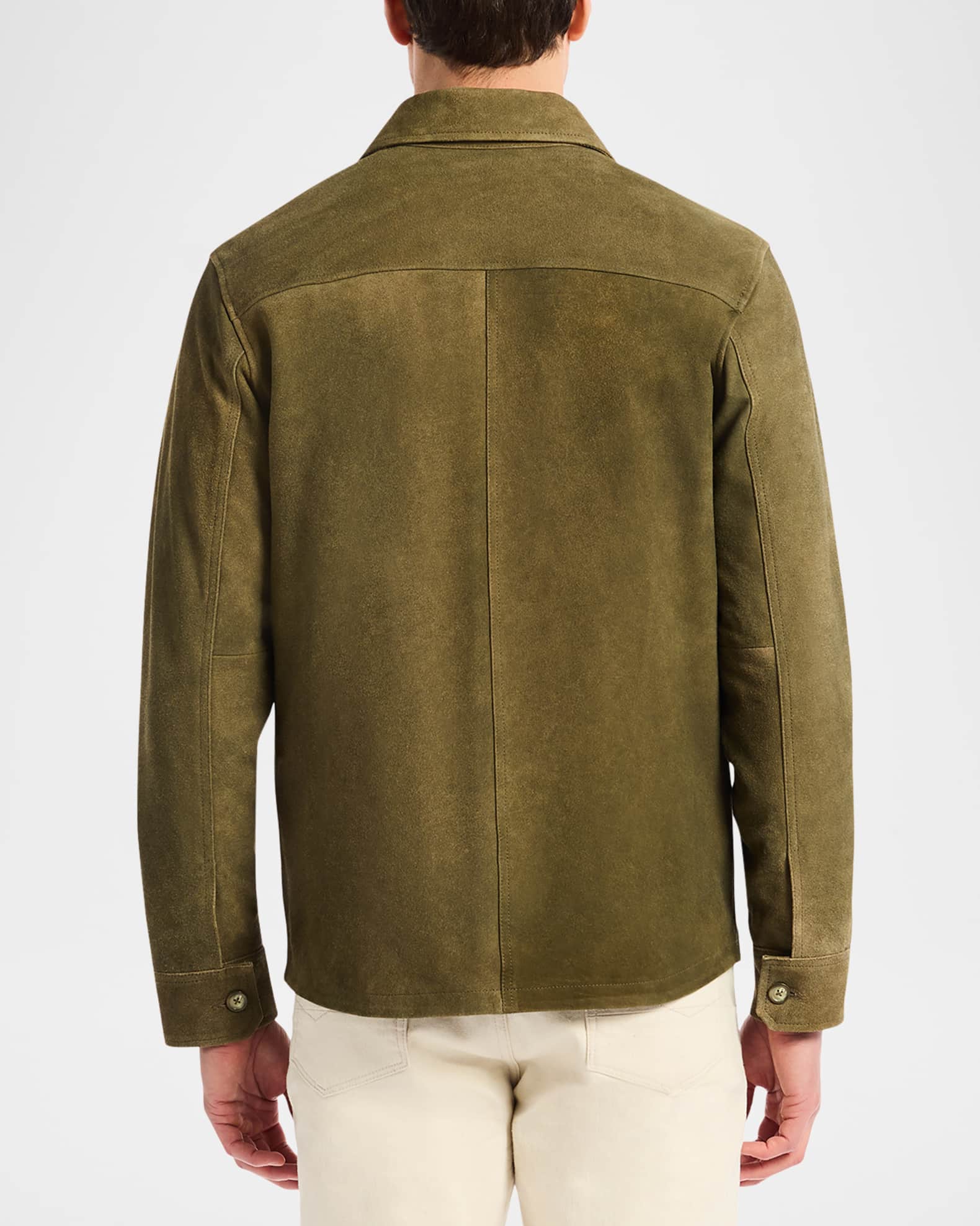Robert Graham Men's Manzo Suede Flap-Pocket Field Jacket | Neiman Marcus