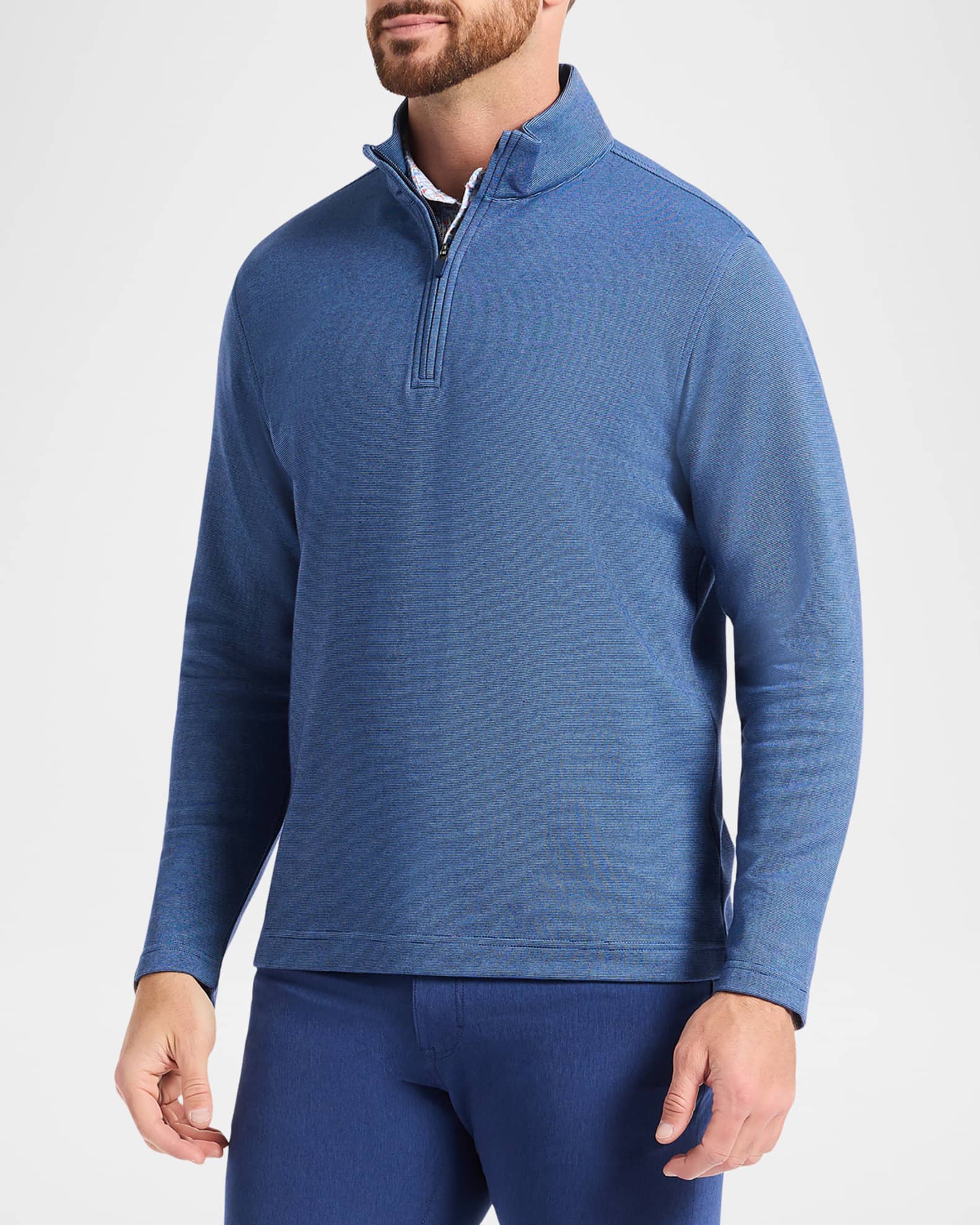 Men's Troland Stripe Quarter-Zip Sweater | Neiman Marcus