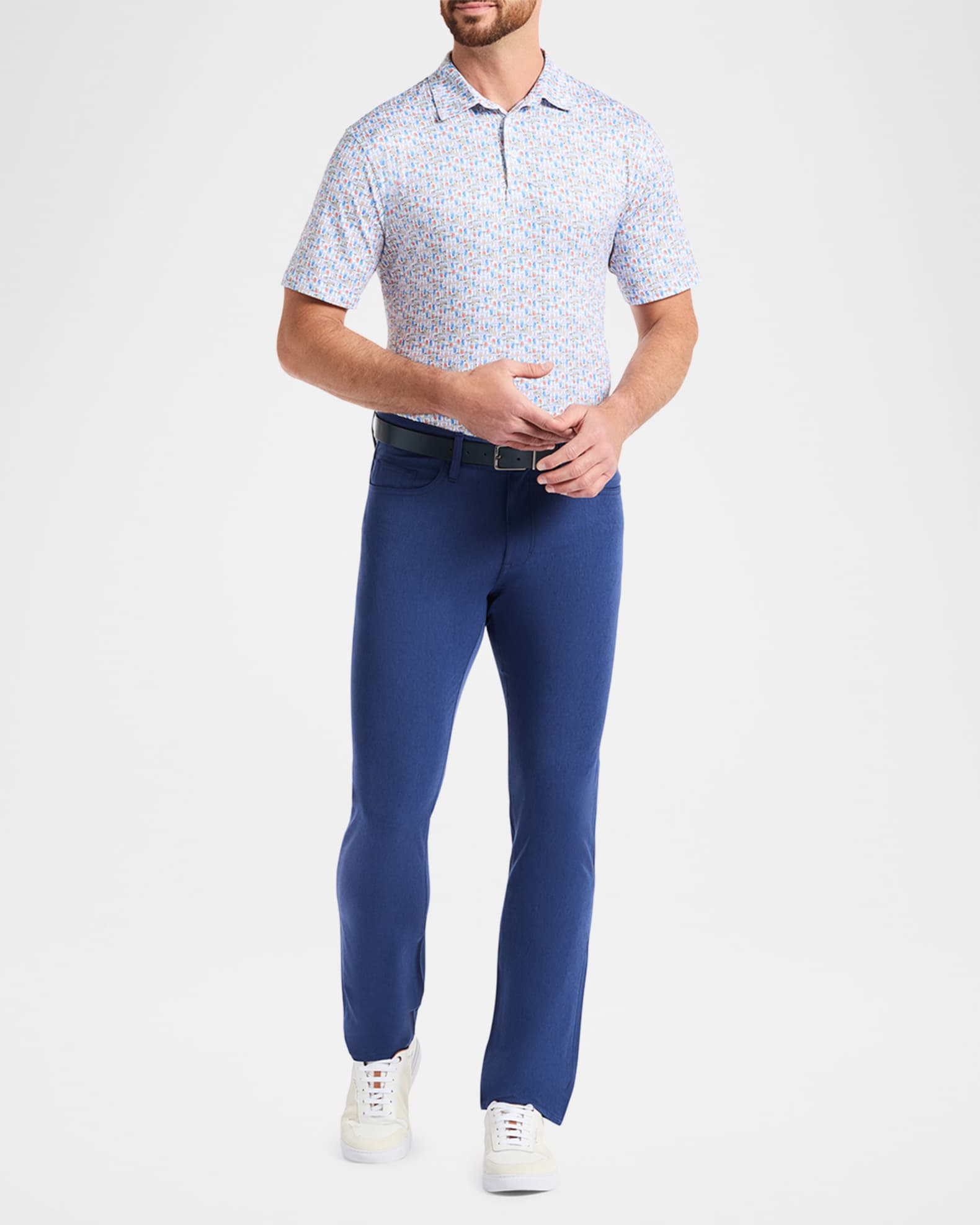 Robert Graham Men's High Spirits Knit Polo Shirt | Neiman Marcus