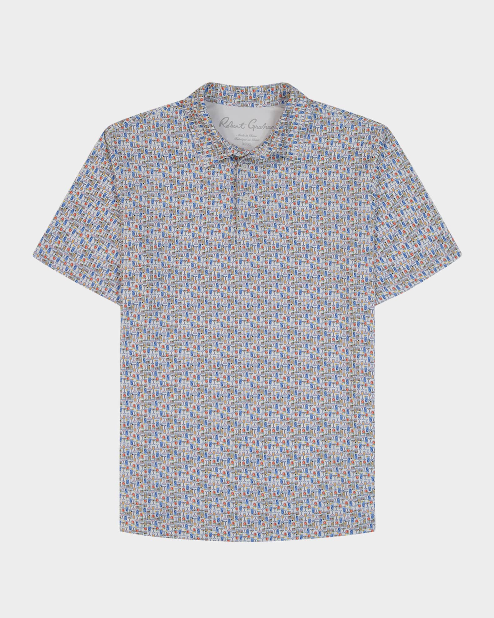 Robert Graham Men's High Spirits Knit Polo Shirt | Neiman Marcus