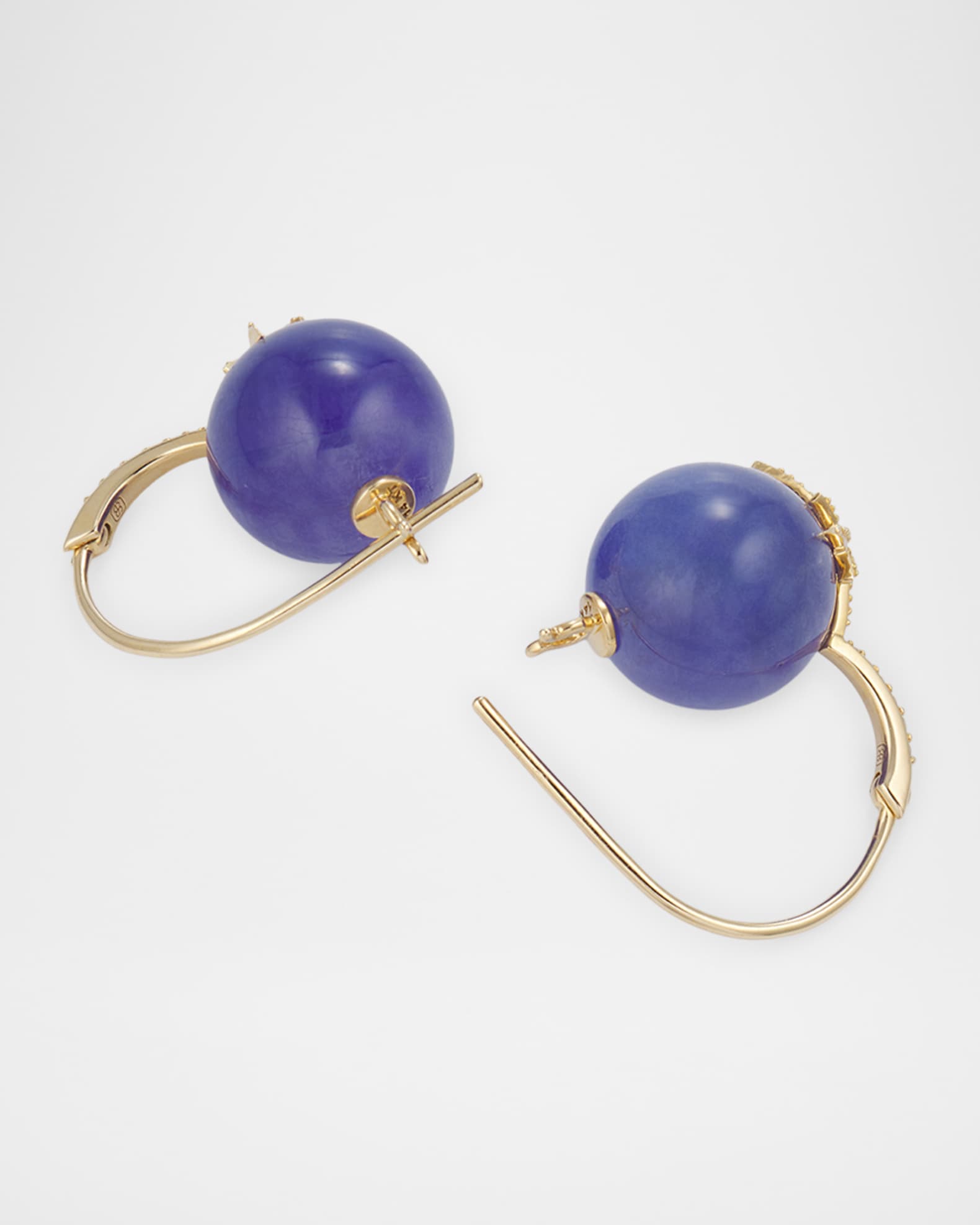 Sydney Evan 14K Pave Starburst Bead Earrings | Neiman Marcus