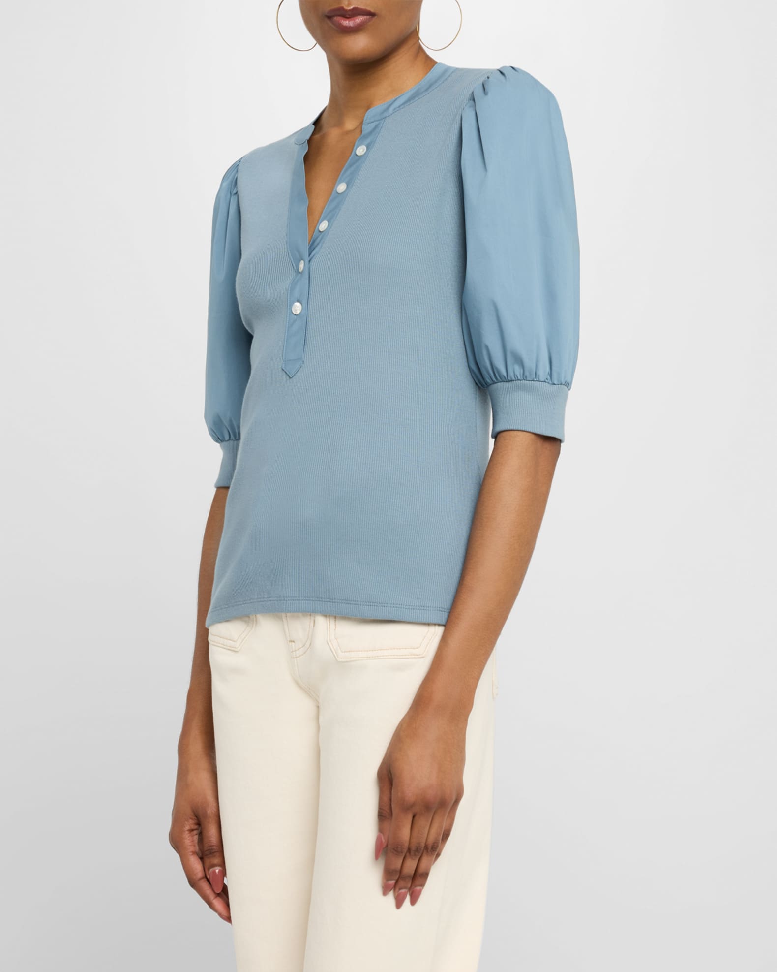 Veronica Beard Puff Sleeve Top
