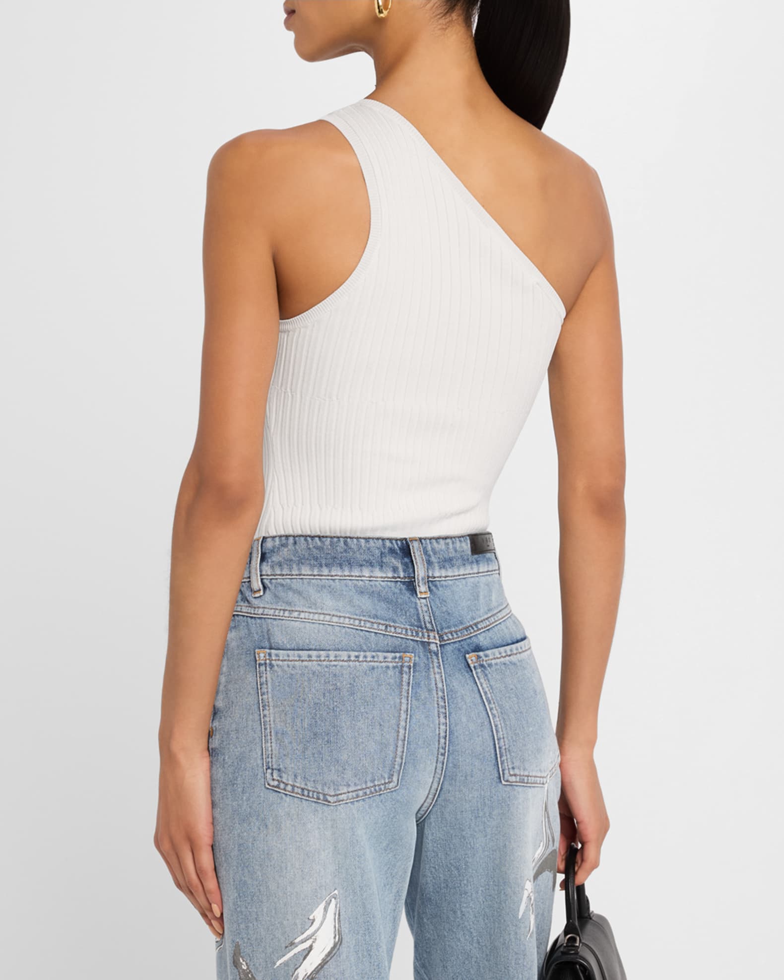 Iro Kida One-Shoulder Rib Bodysuit | Neiman Marcus