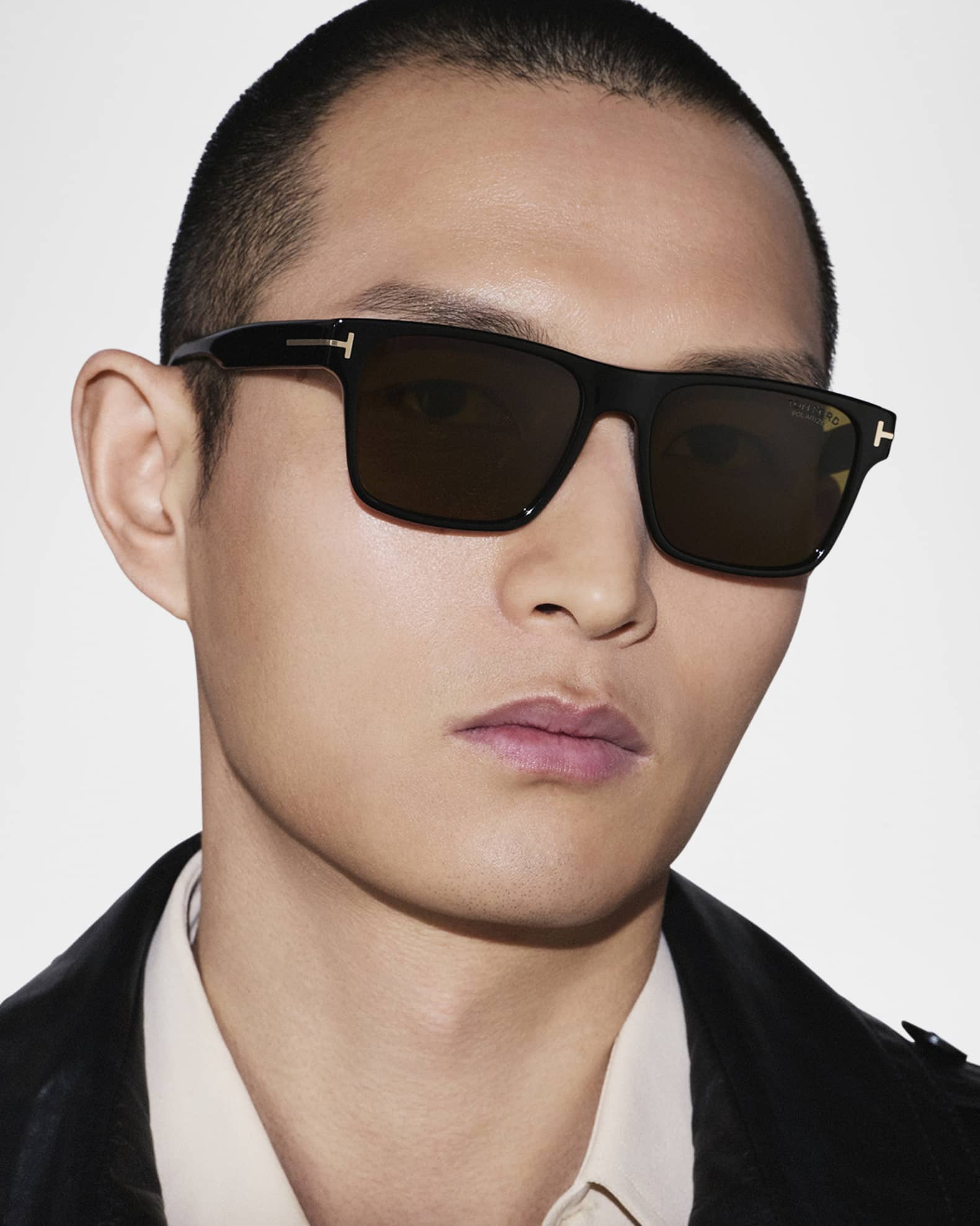 TOM FORD Men's Calder Polarized Acetate Square Sunglasses | Neiman Marcus