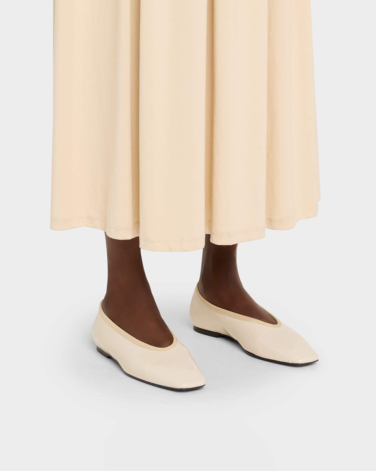 Toteme Minimalist Croc-Embossed Patent Leather Ballerina Flats | Neiman ...