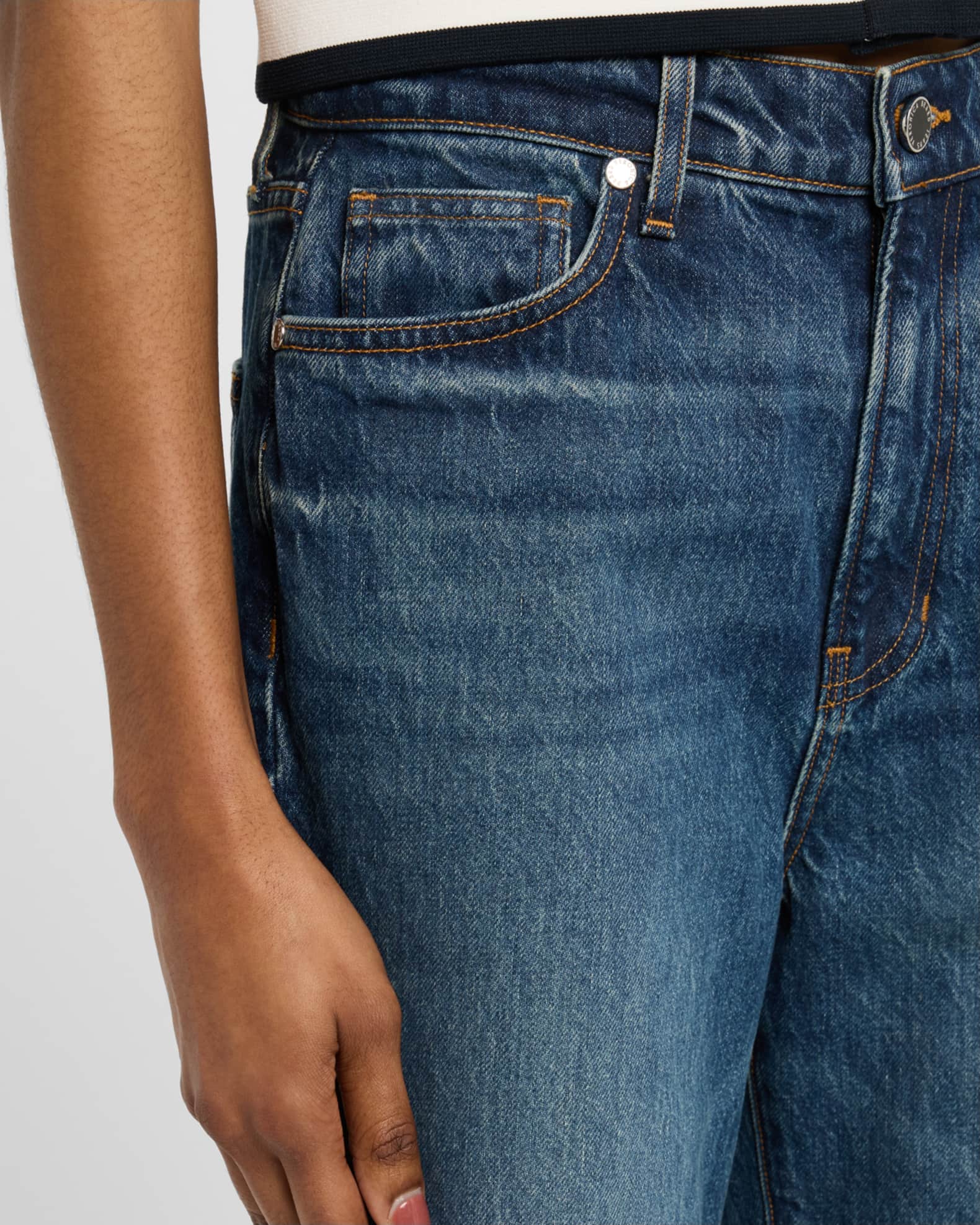 Veronica Beard Dylan High-Rise Straight Ankle Jeans | Neiman Marcus