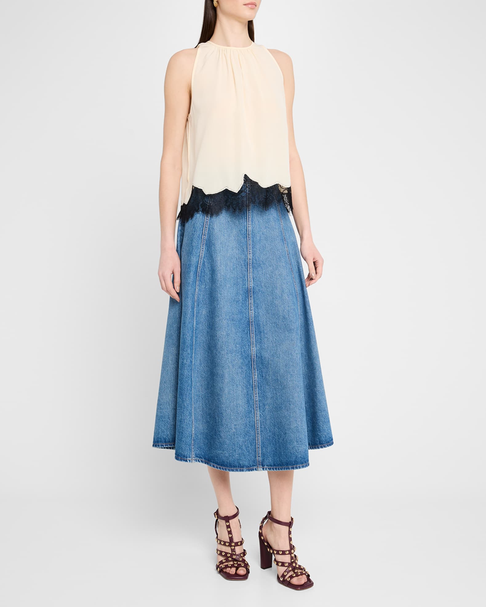 Ulla Johnson Sierra Halter Lace Top | Neiman Marcus