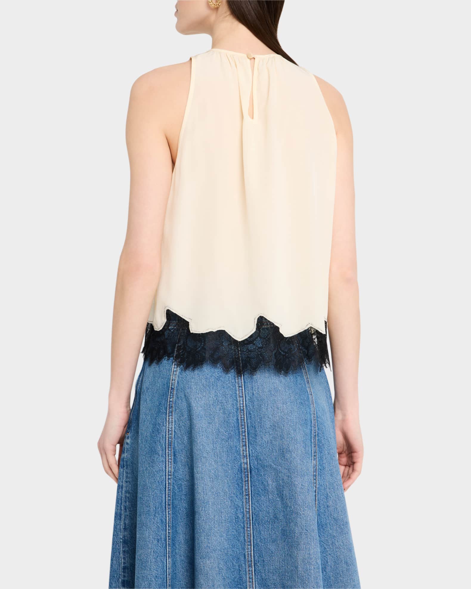 Ulla Johnson Sierra Halter Lace Top | Neiman Marcus