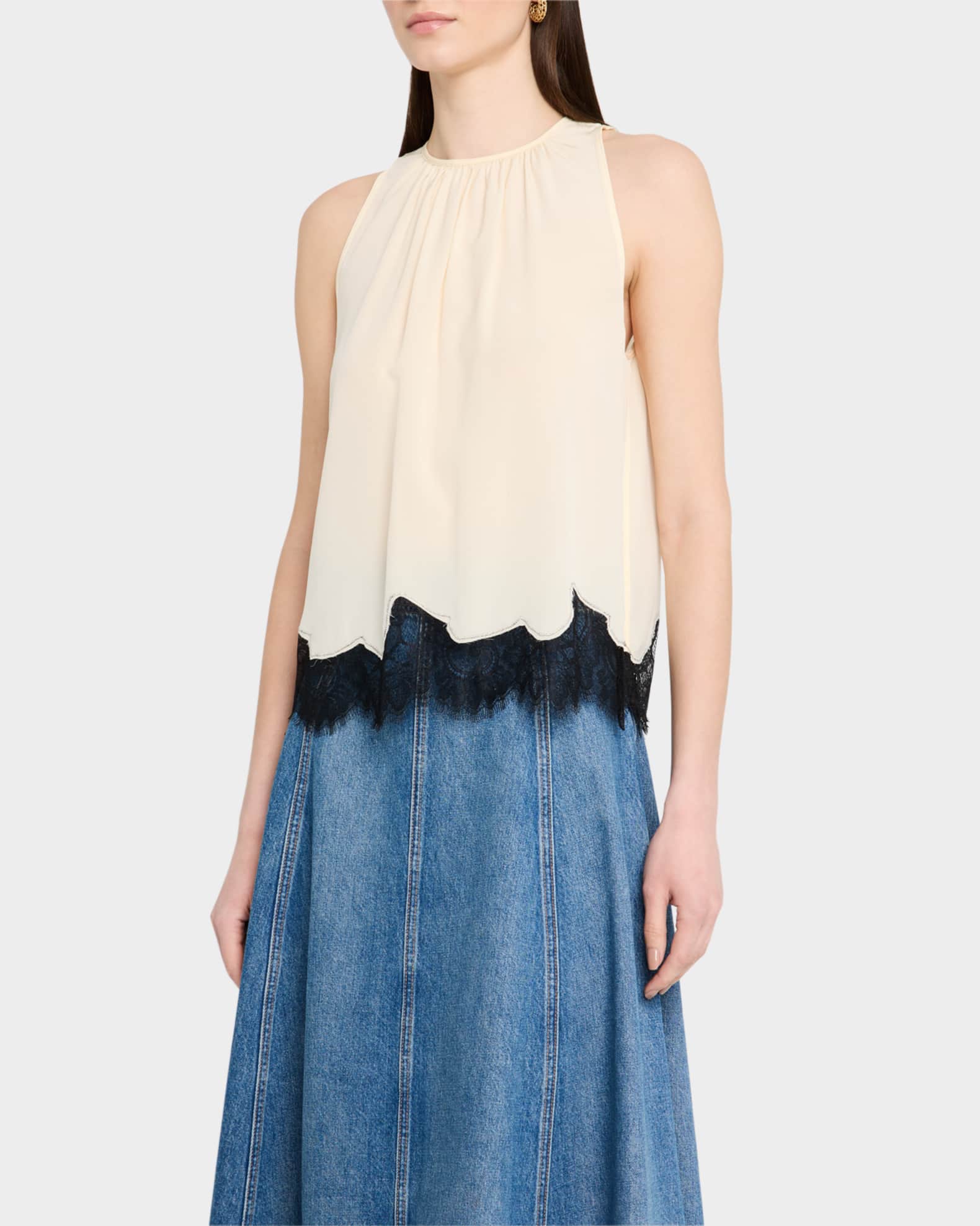 Ulla Johnson Sierra Halter Lace Top | Neiman Marcus