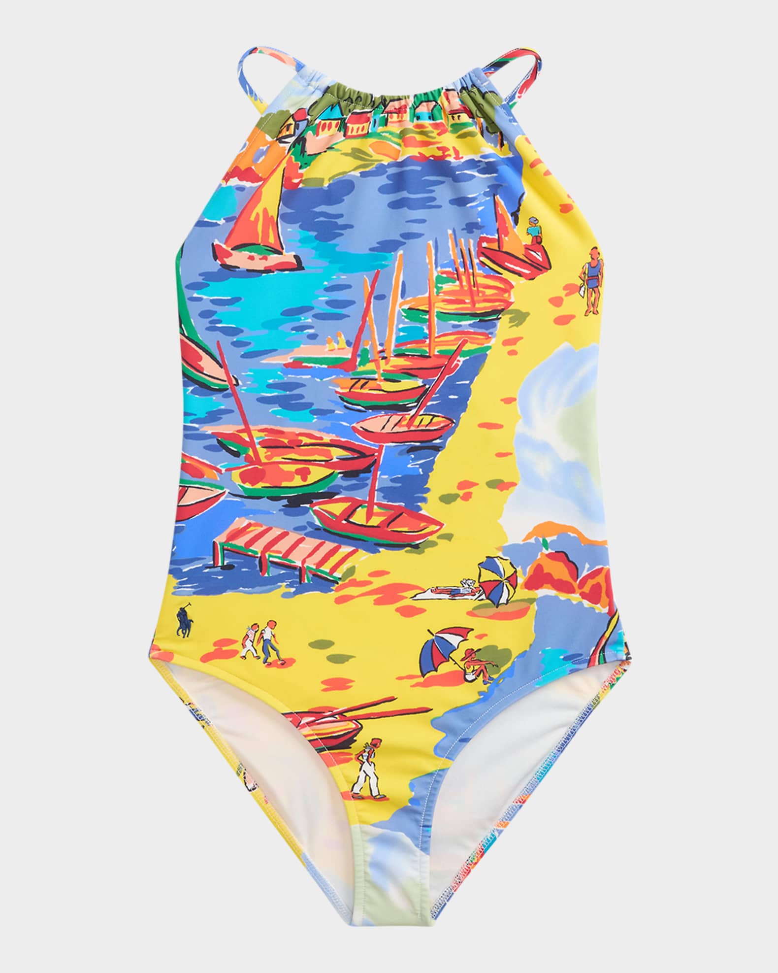 Girl's Printed Ruffle One-Piece swimsuit | Neiman Marcus