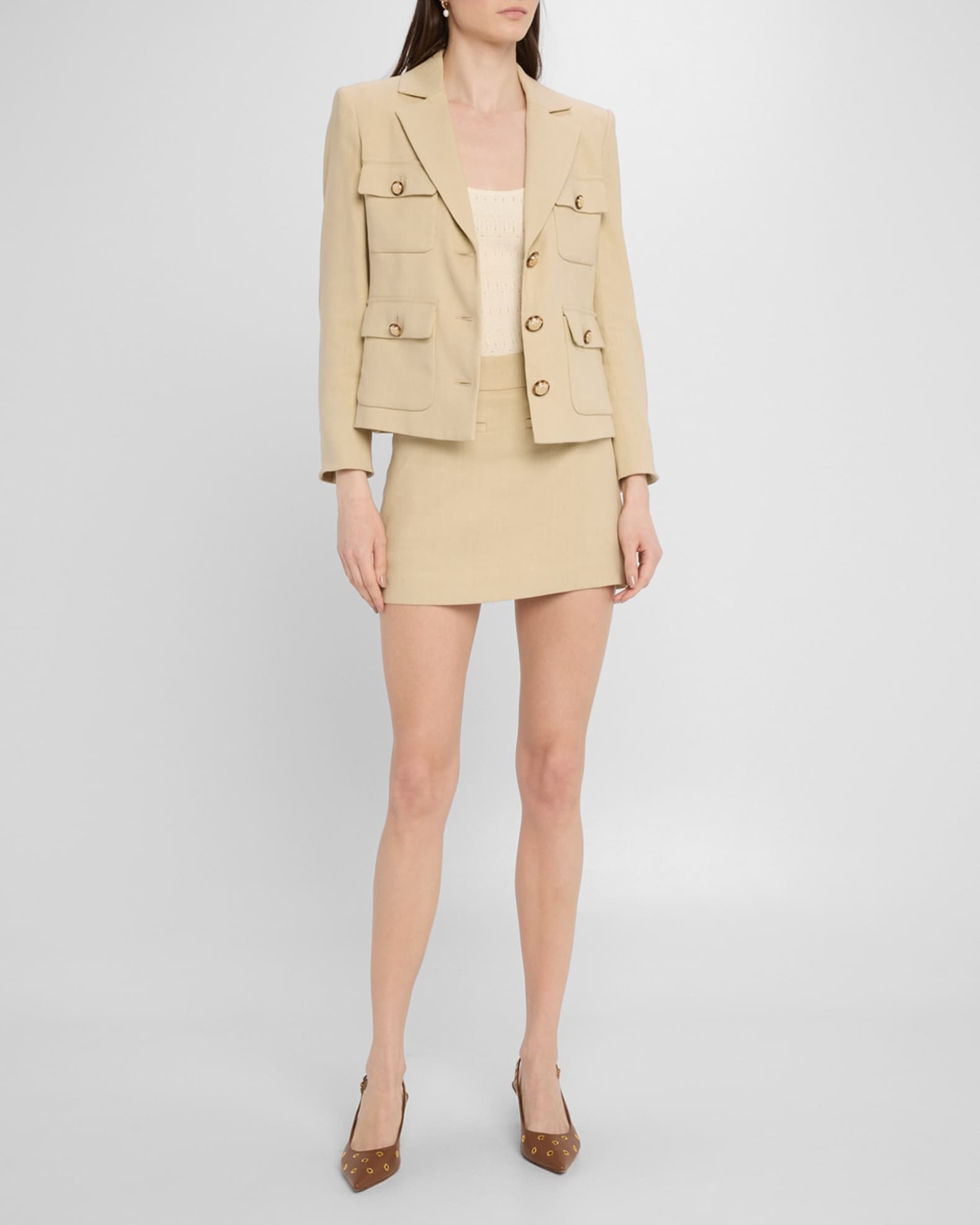 Veronica Beard Sandra Textured Tank Top | Neiman Marcus