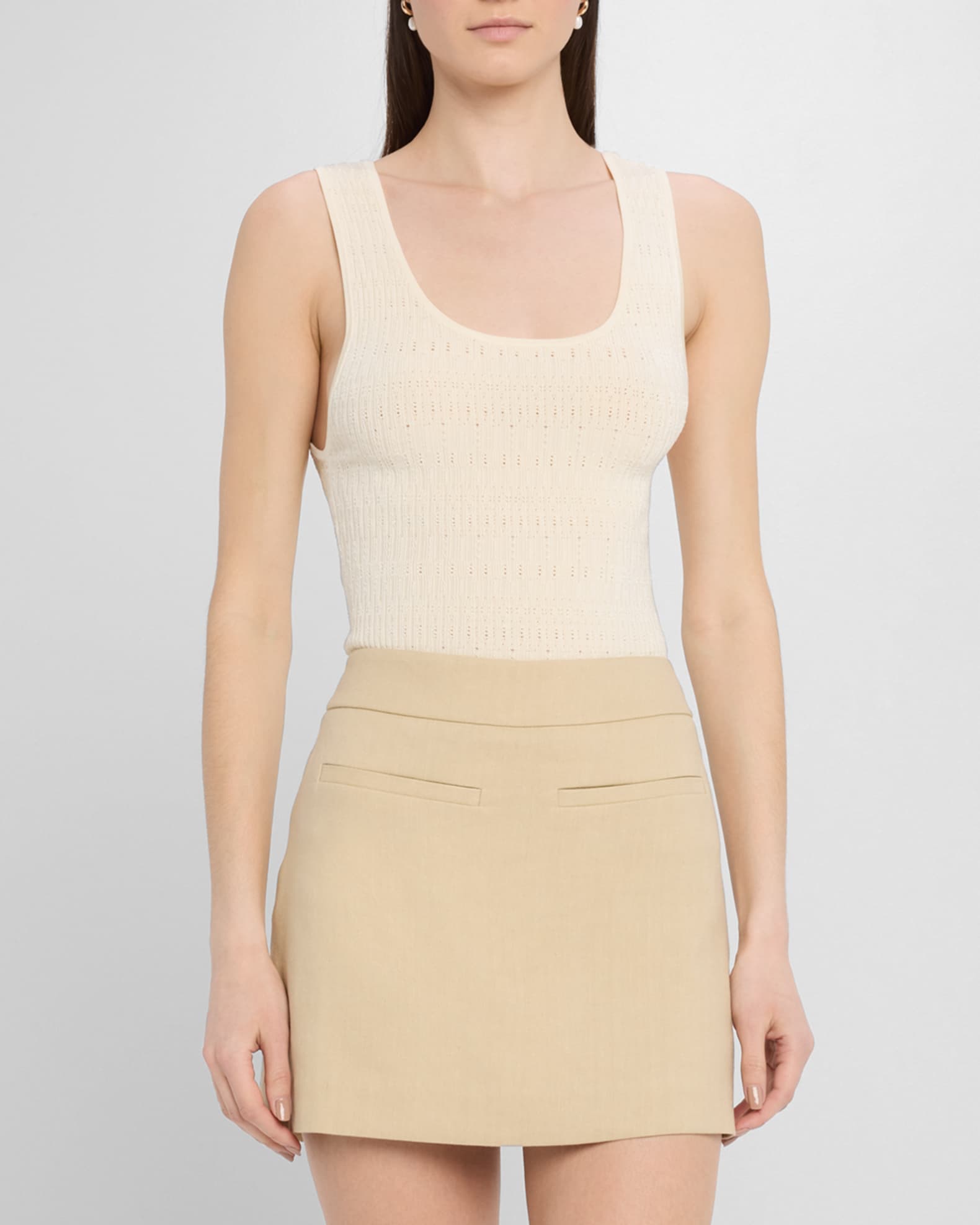 Veronica Beard Sandra Textured Tank Top | Neiman Marcus
