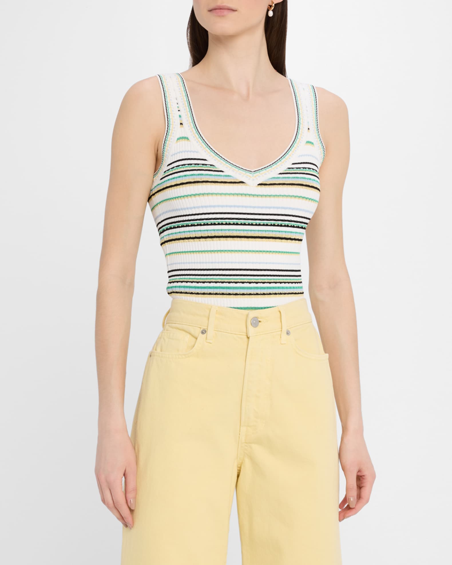 Veronica Beard Carlin Knit Tank Top | Neiman Marcus