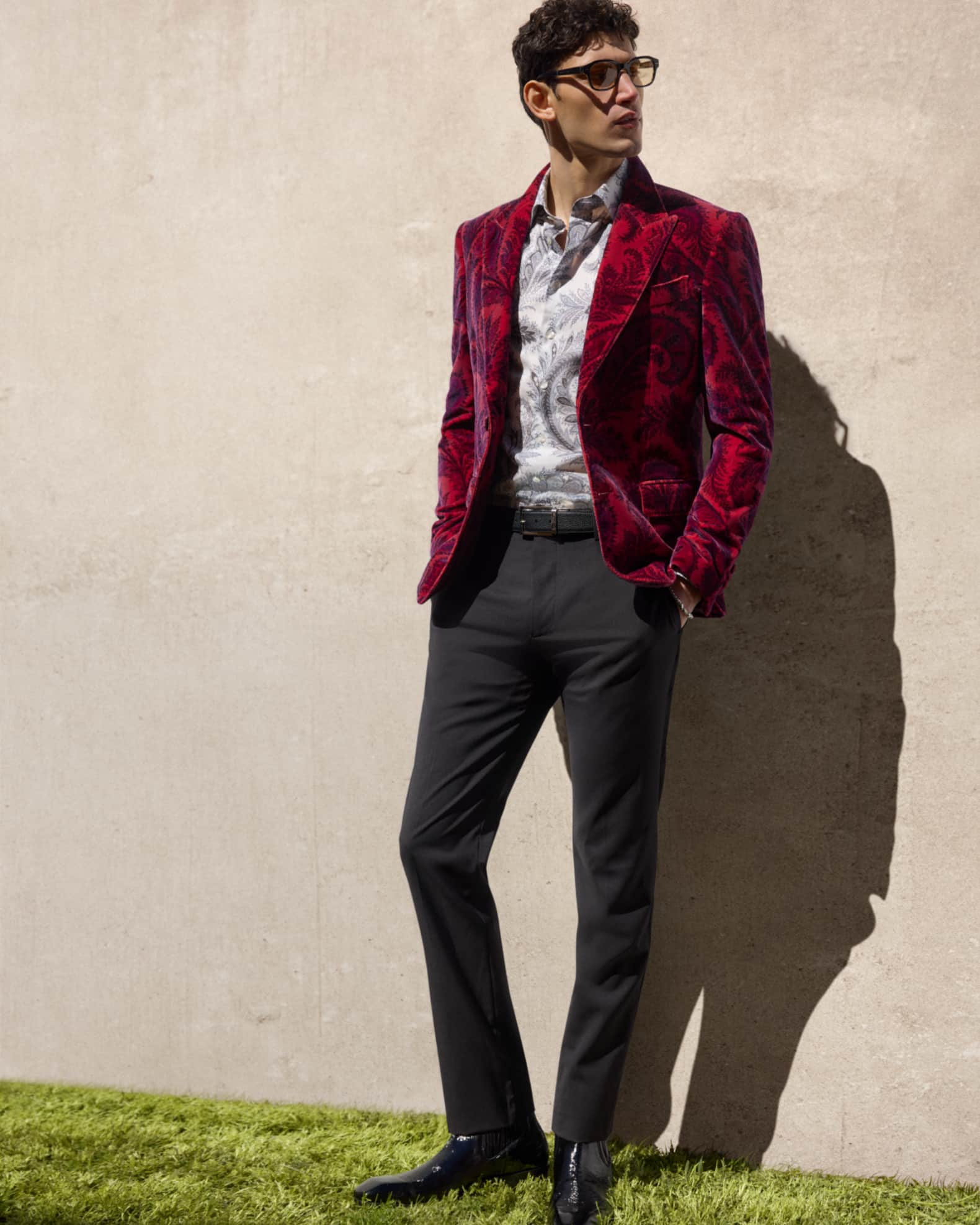 Etro Men's Velvet Paisley Evening Jacket | Neiman Marcus