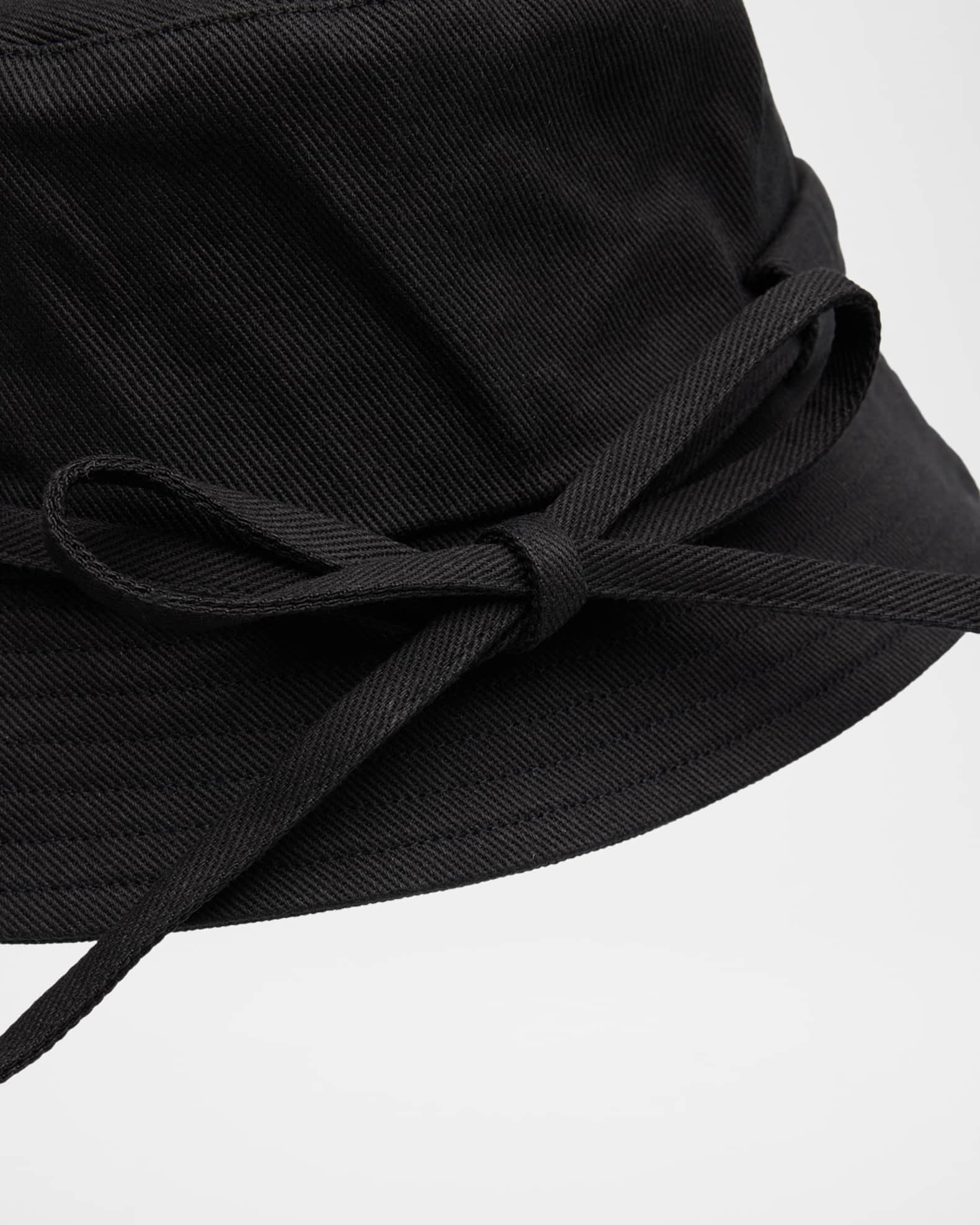 Jacquemus Men's Gadjo Knotted Cotton Bucket Hat | Neiman Marcus