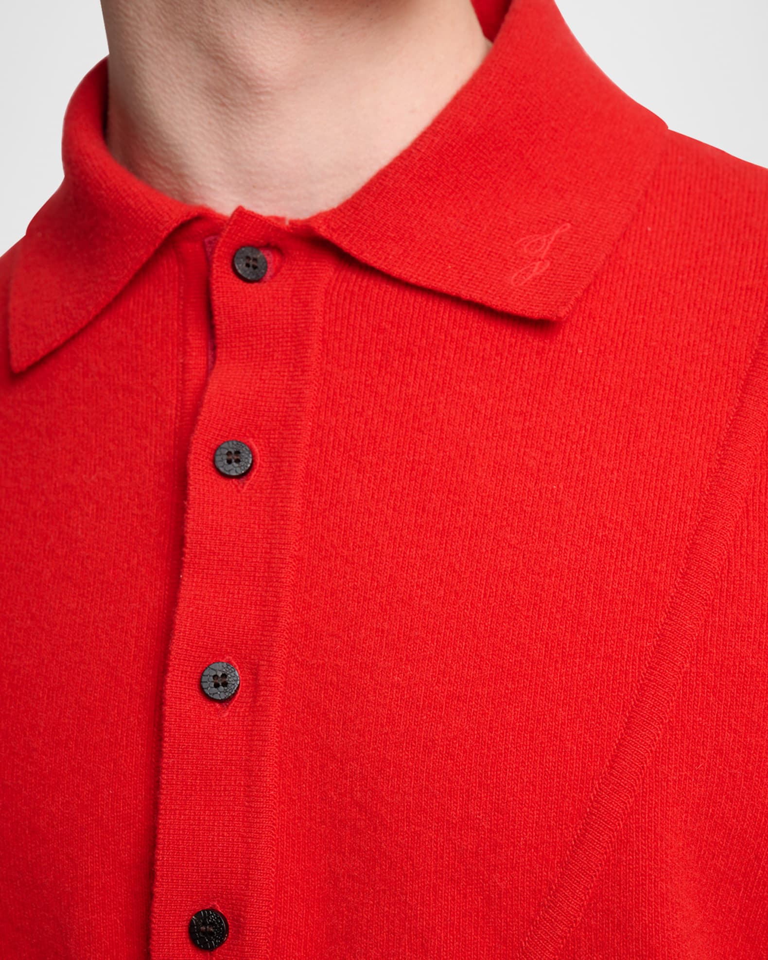 Jacquemus Men's Doppio Wool and Nylon Cardigan | Neiman Marcus
