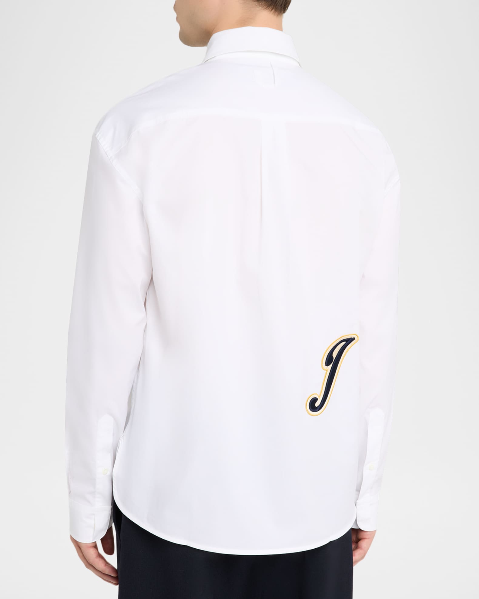 Jacquemus Men's Simon Logo Patch Cotton Sport Shirt | Neiman Marcus