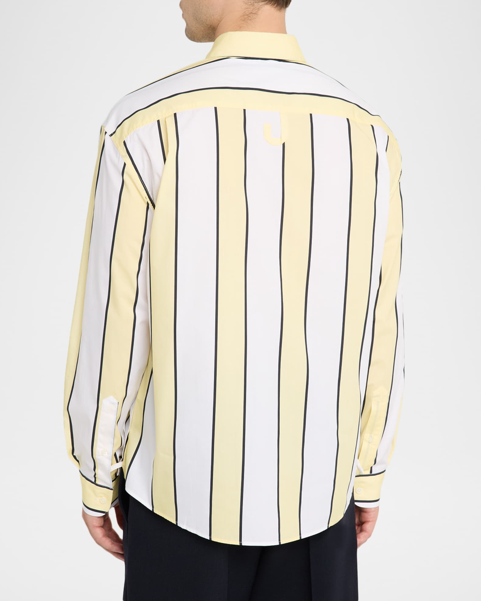 Jacquemus Men's Simon Stripe Cotton Sport Shirt | Neiman Marcus