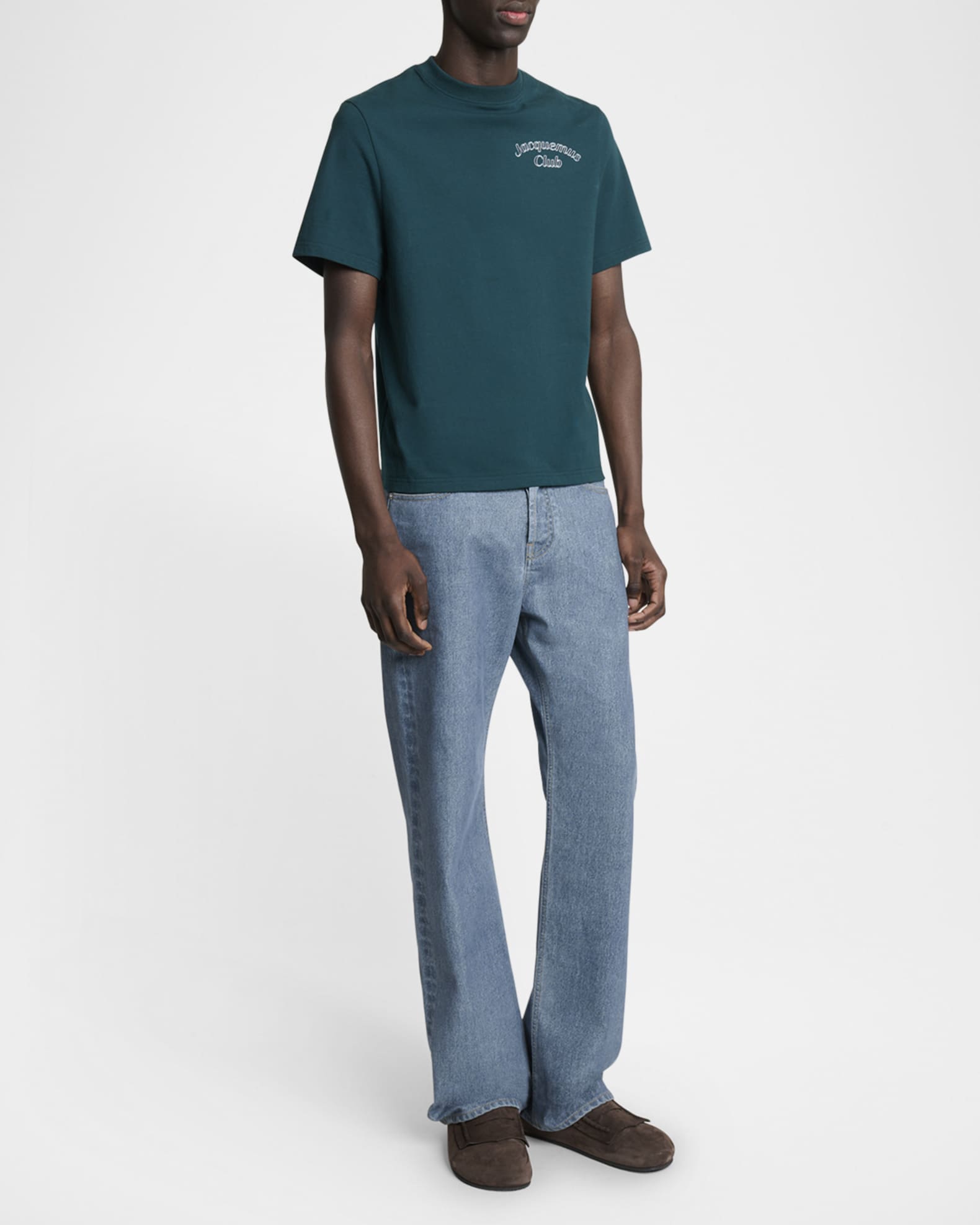 Jacquemus Men's Club Logo Crewneck T-Shirt | Neiman Marcus