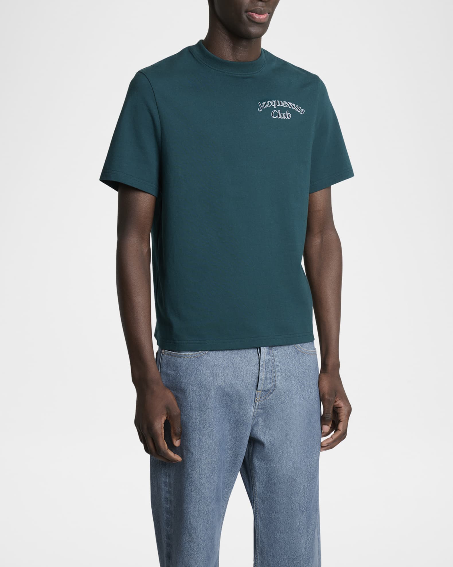 Jacquemus Men's Club Logo Crewneck T-Shirt | Neiman Marcus