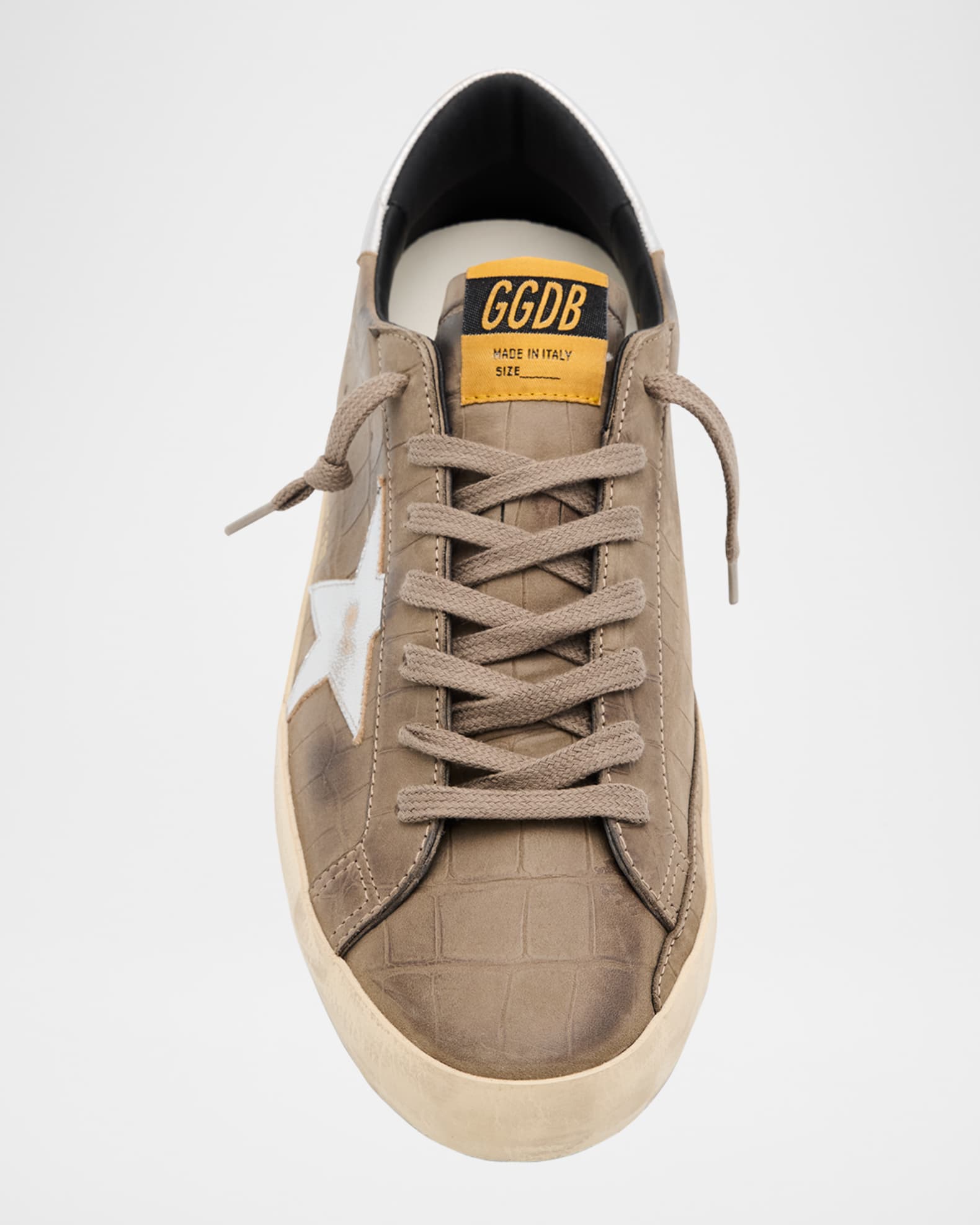 Golden Goose Men's Super-Star Croc-Printed Nubuck Leather Sneakers ...