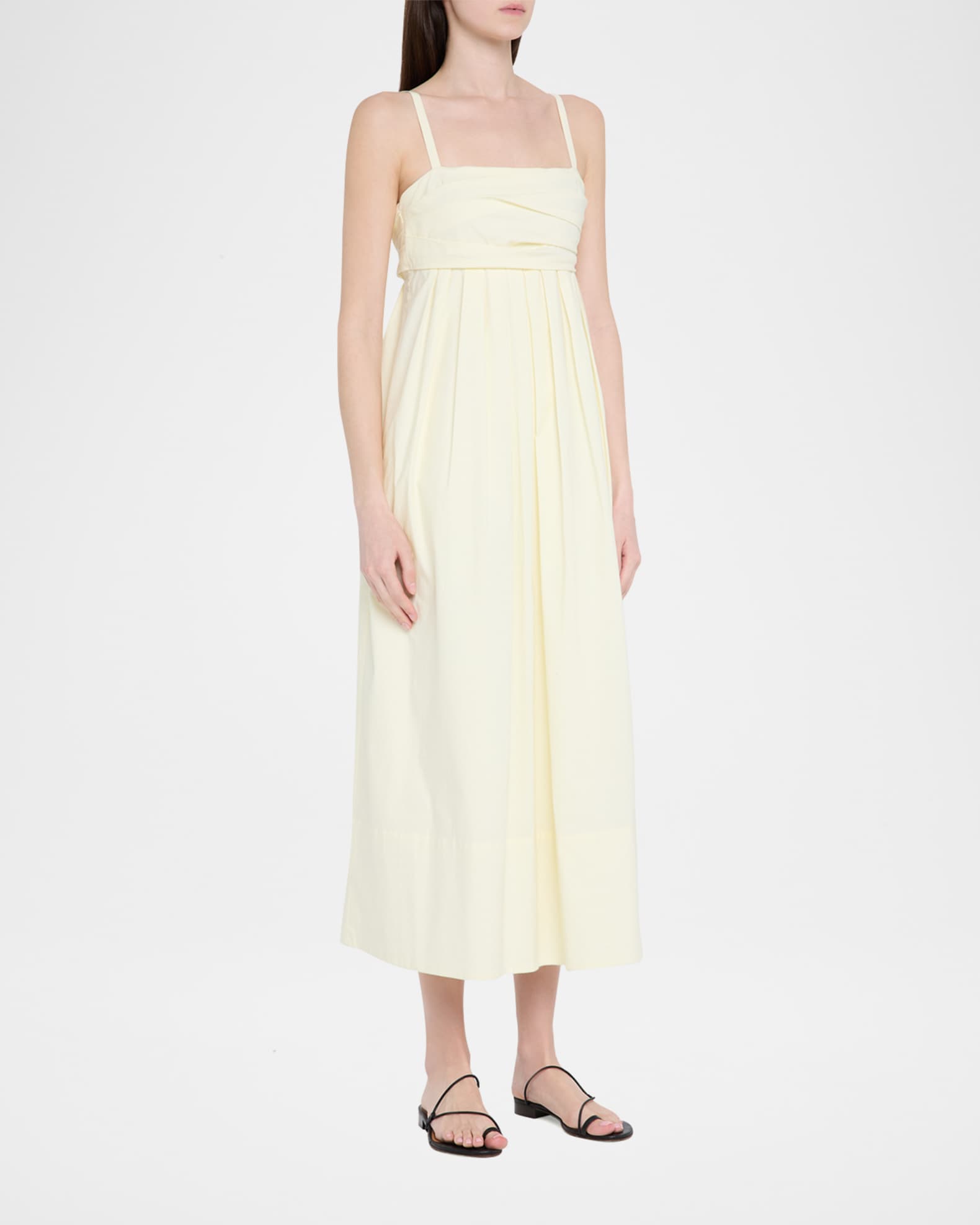 Proenza Schouler White Label Claudine Technical Poplin Midi Dress ...