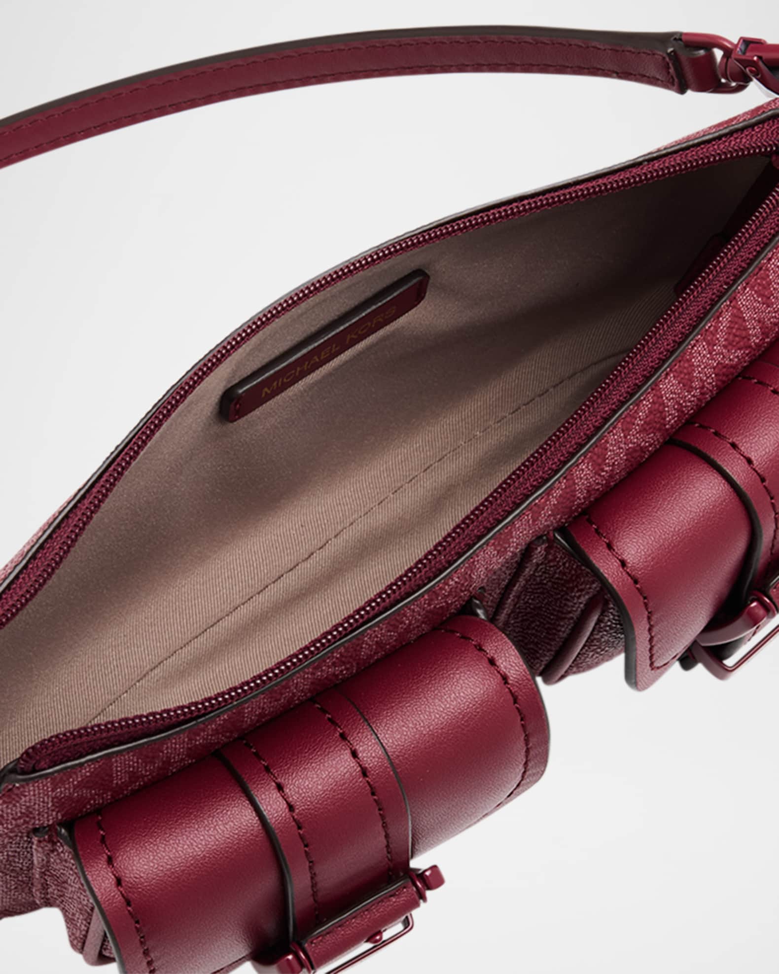 MICHAEL Michael Kors Zoe Small Convertible Signature Logo Pouchette ...