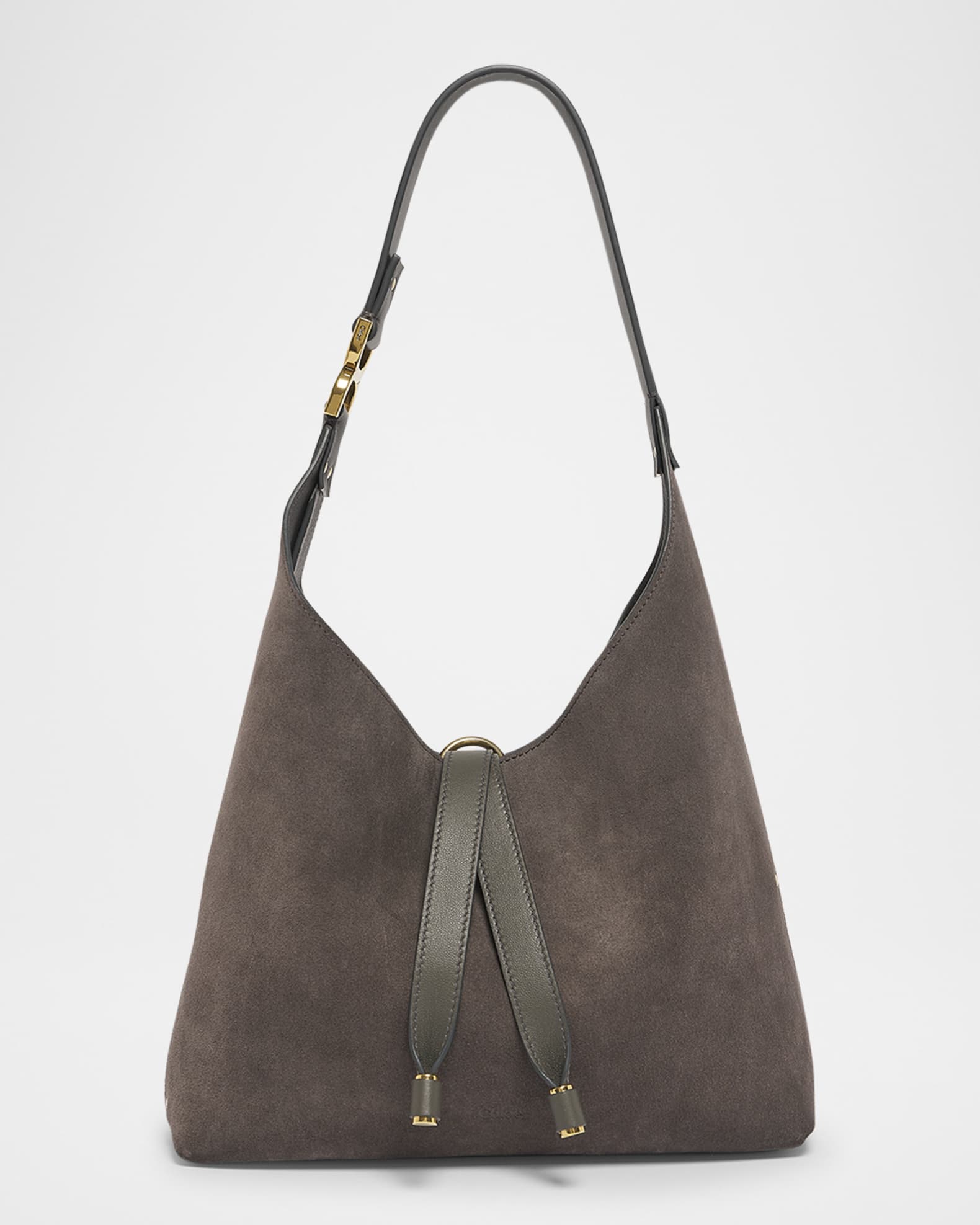 Chloe Marcie Small Hobo Bag in Suede | Neiman Marcus