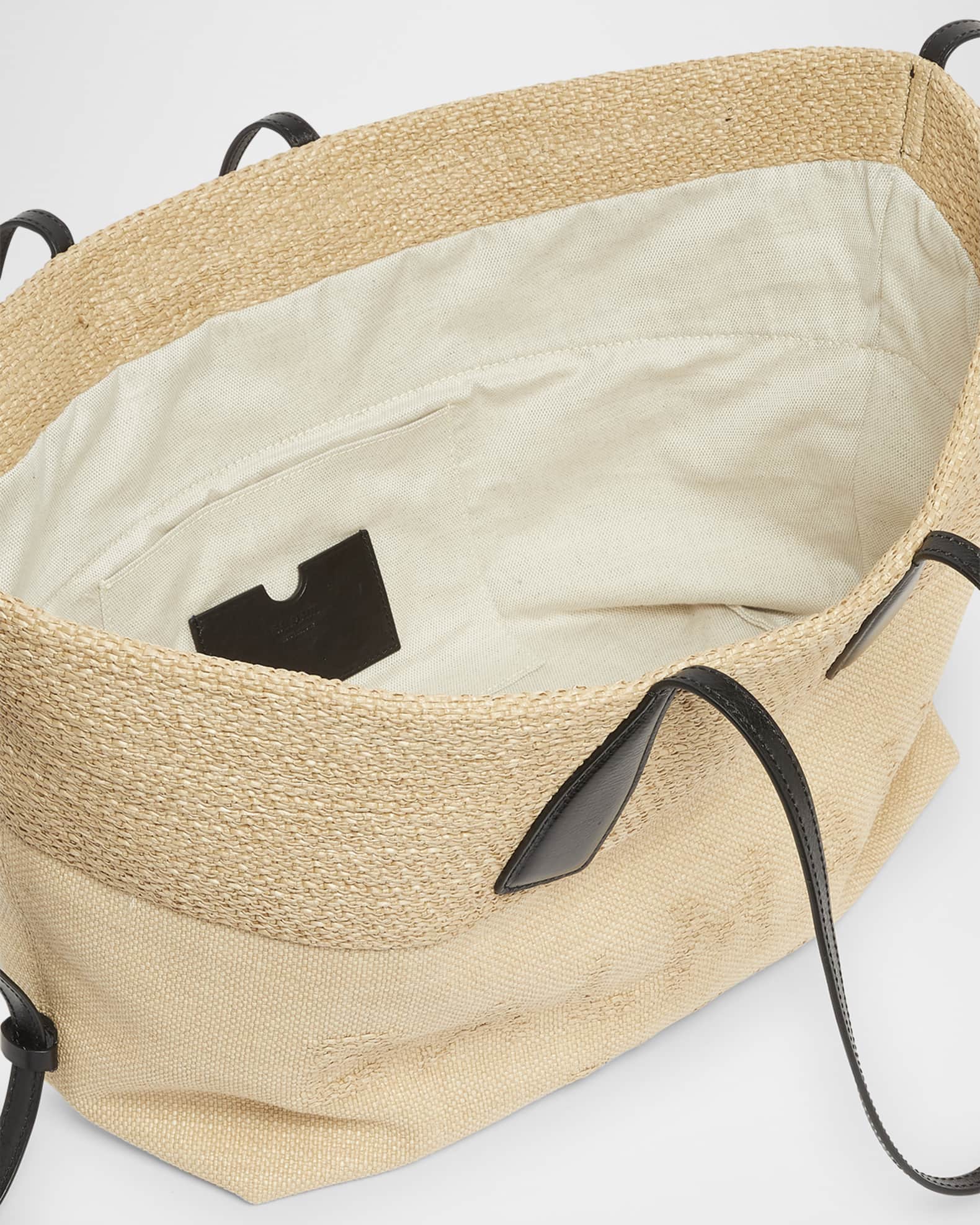 Balmain Track Tote Bag in Jacquard and Calfskin | Neiman Marcus