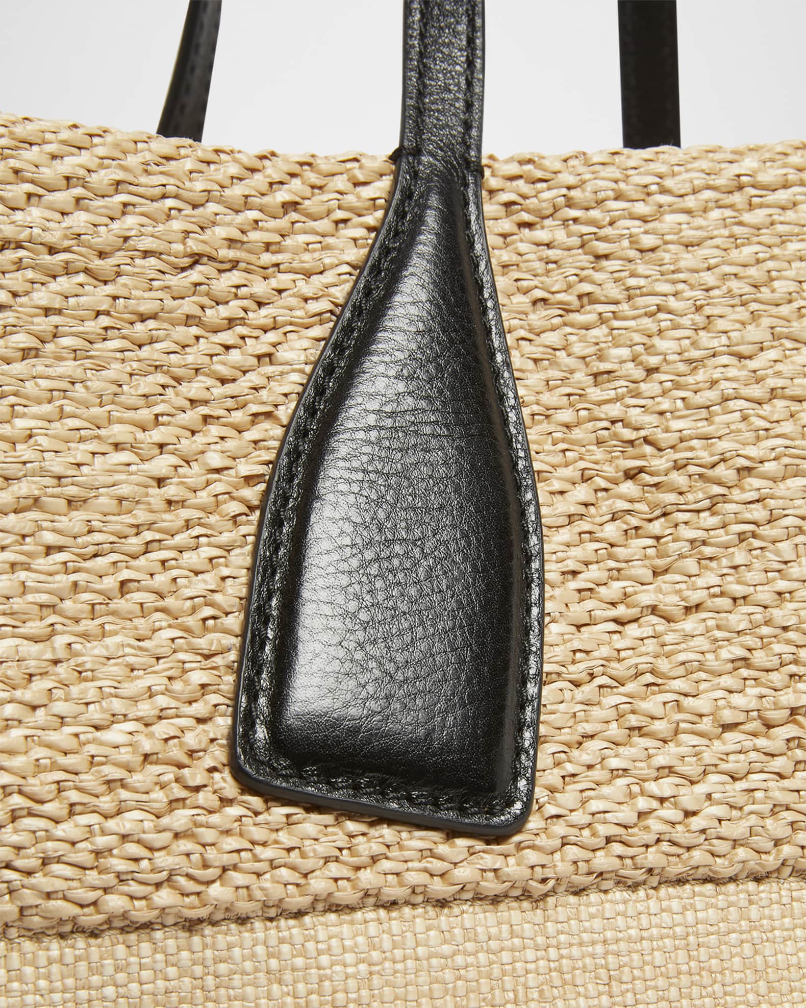 Balmain Track Tote Bag in Jacquard and Calfskin | Neiman Marcus