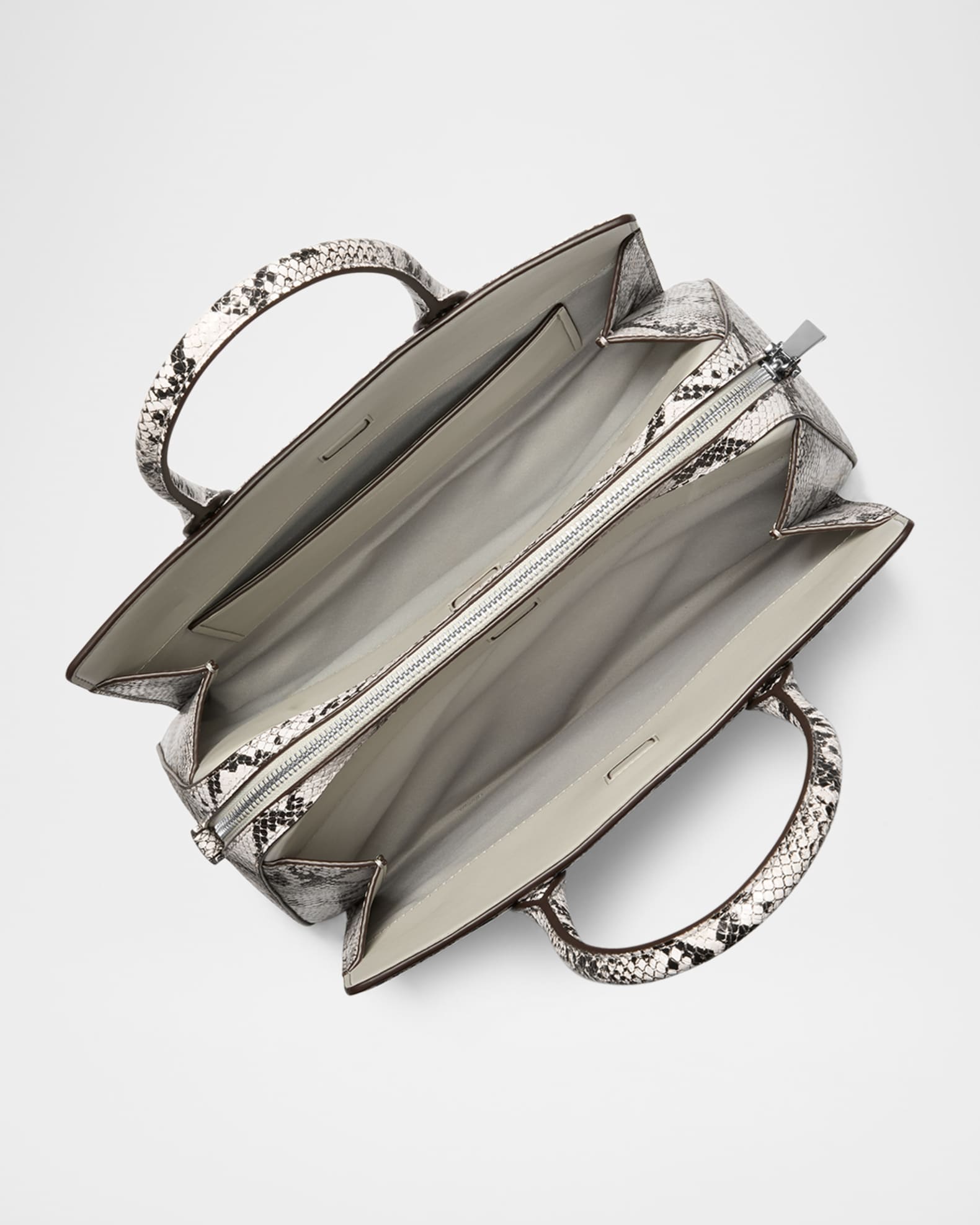 MICHAEL Michael Kors Laila Medium Snake-Print Leather Satchel Bag ...