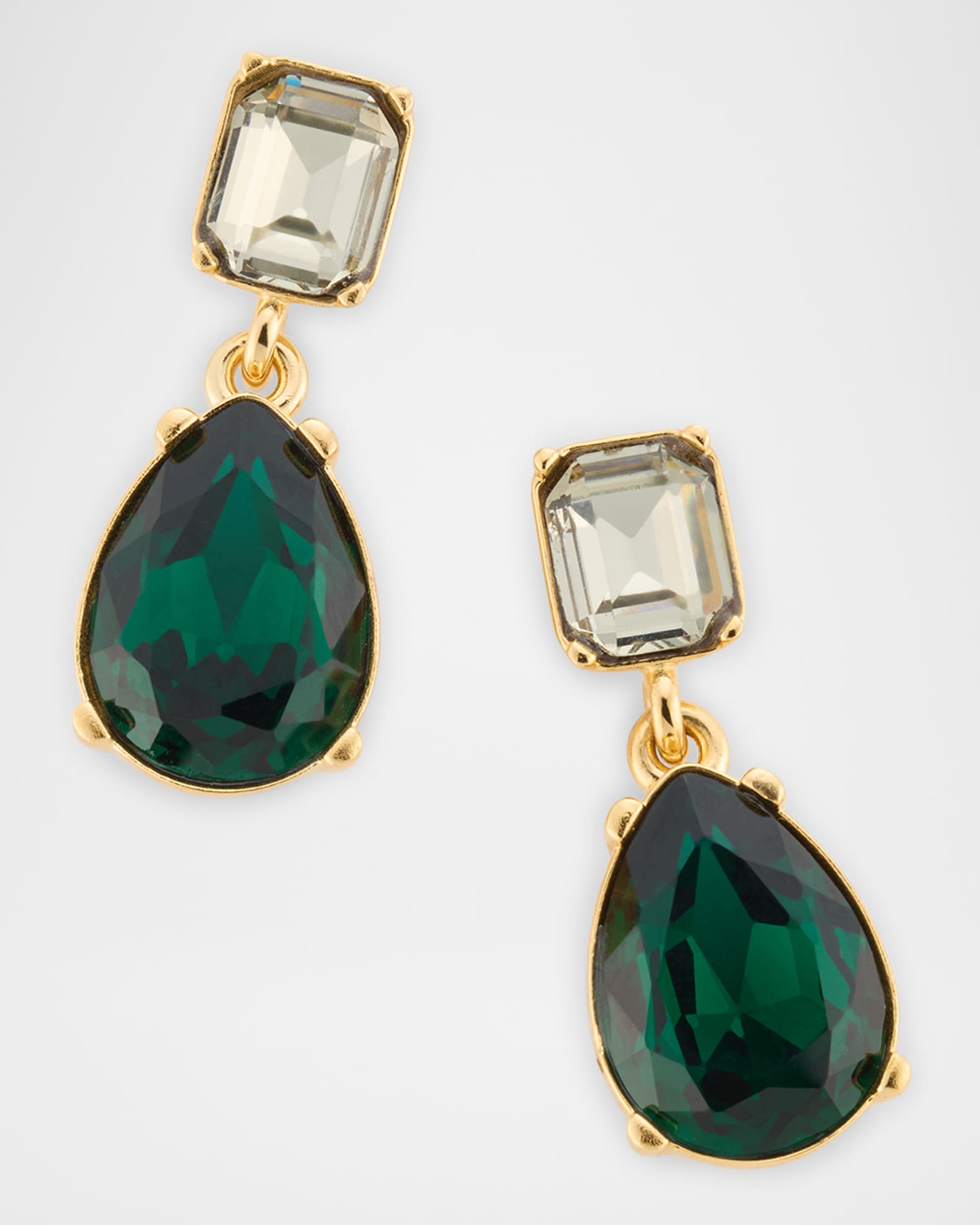Oscar de la Renta Single Drop Crystal Earrings | Neiman Marcus