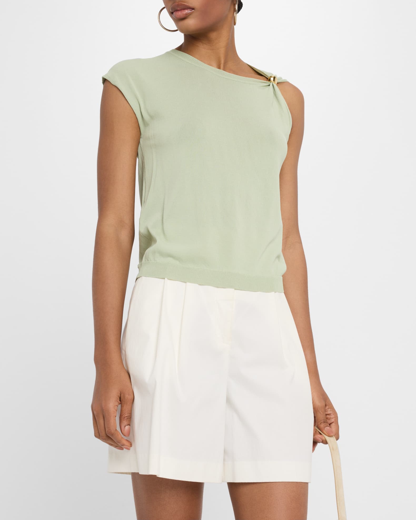 Altuzarra Rinaldi Gathered Ring Knit Top | Neiman Marcus
