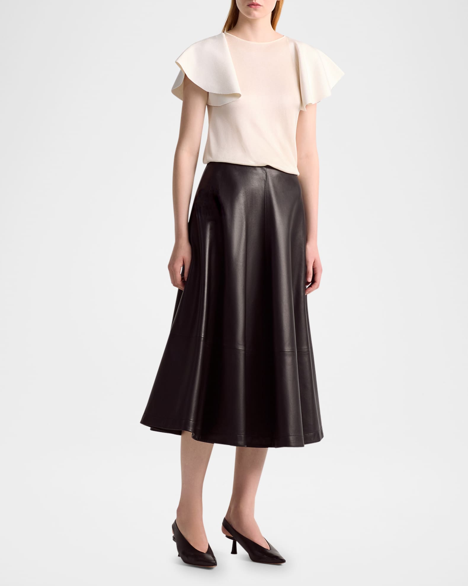 Altuzarra Zuzu Flutter-Sleeve Top | Neiman Marcus