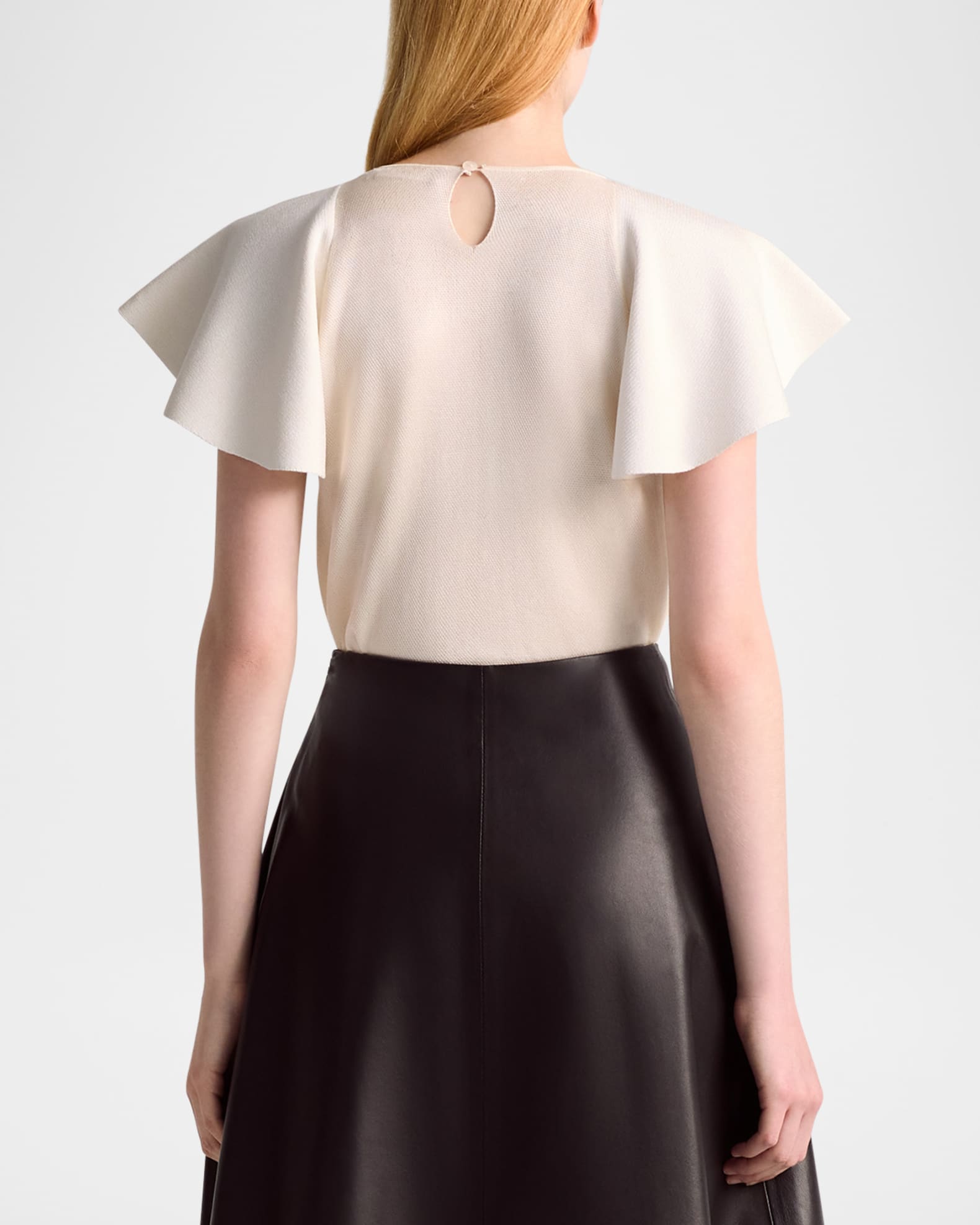 Altuzarra Zuzu Flutter-Sleeve Top | Neiman Marcus