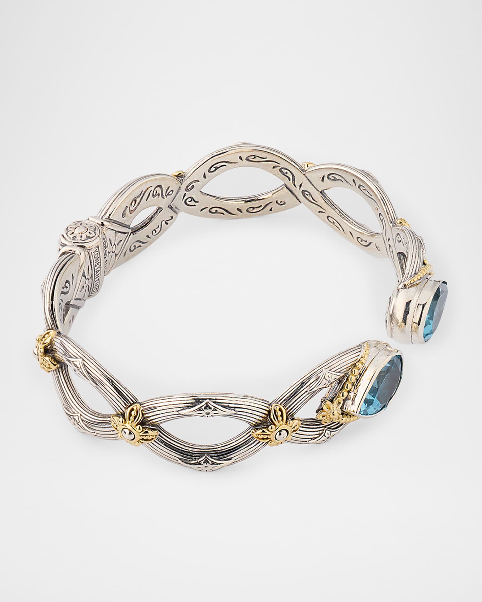 Konstantino Kyma Sky Blue Topaz Cuff Bracelet | Neiman Marcus
