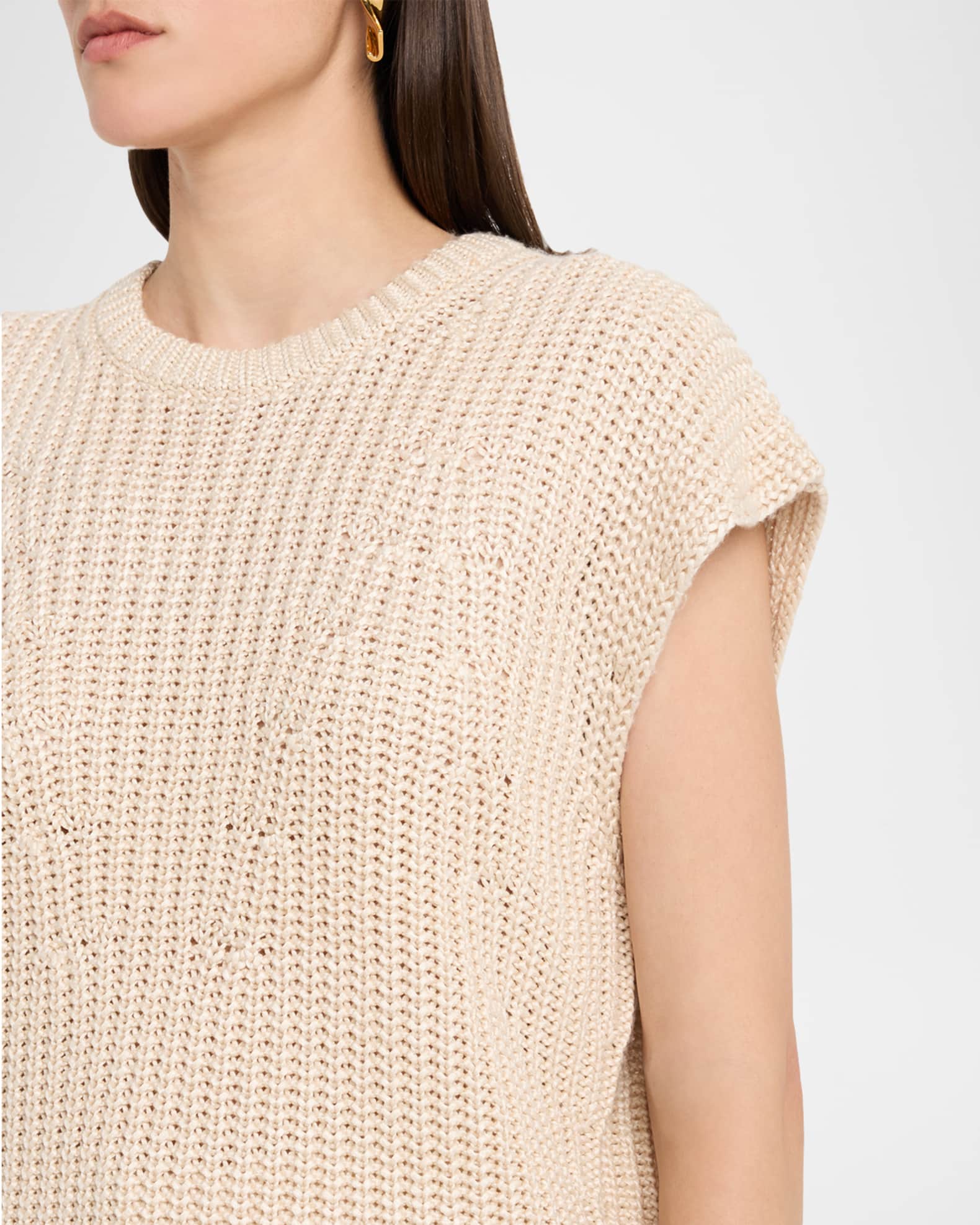LAPOINTE Silk Knit Sleeveless Sweater | Neiman Marcus